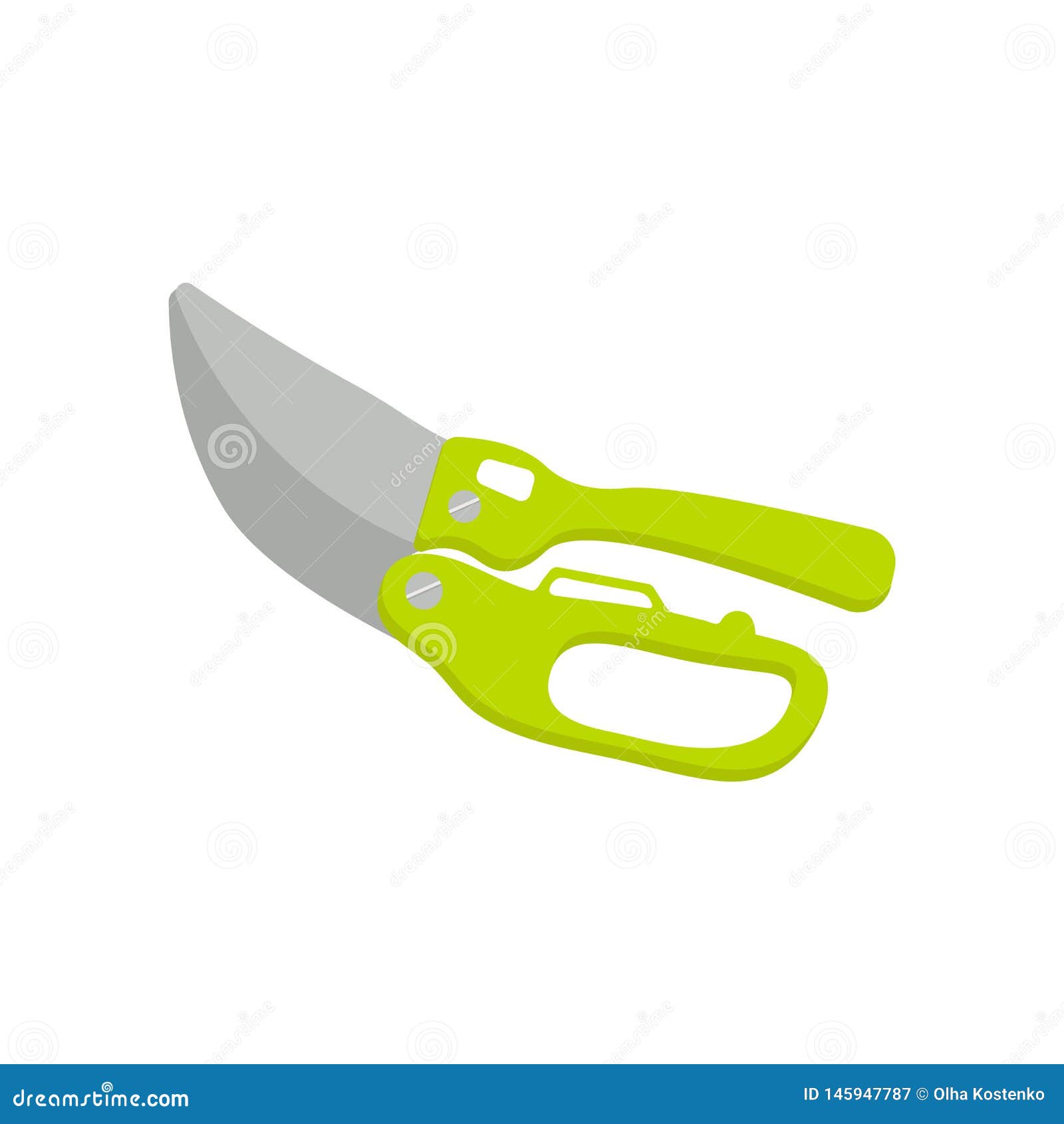 Garden Pruner Vector Icon Isolated. Garden Tool in Cartoon Style ...