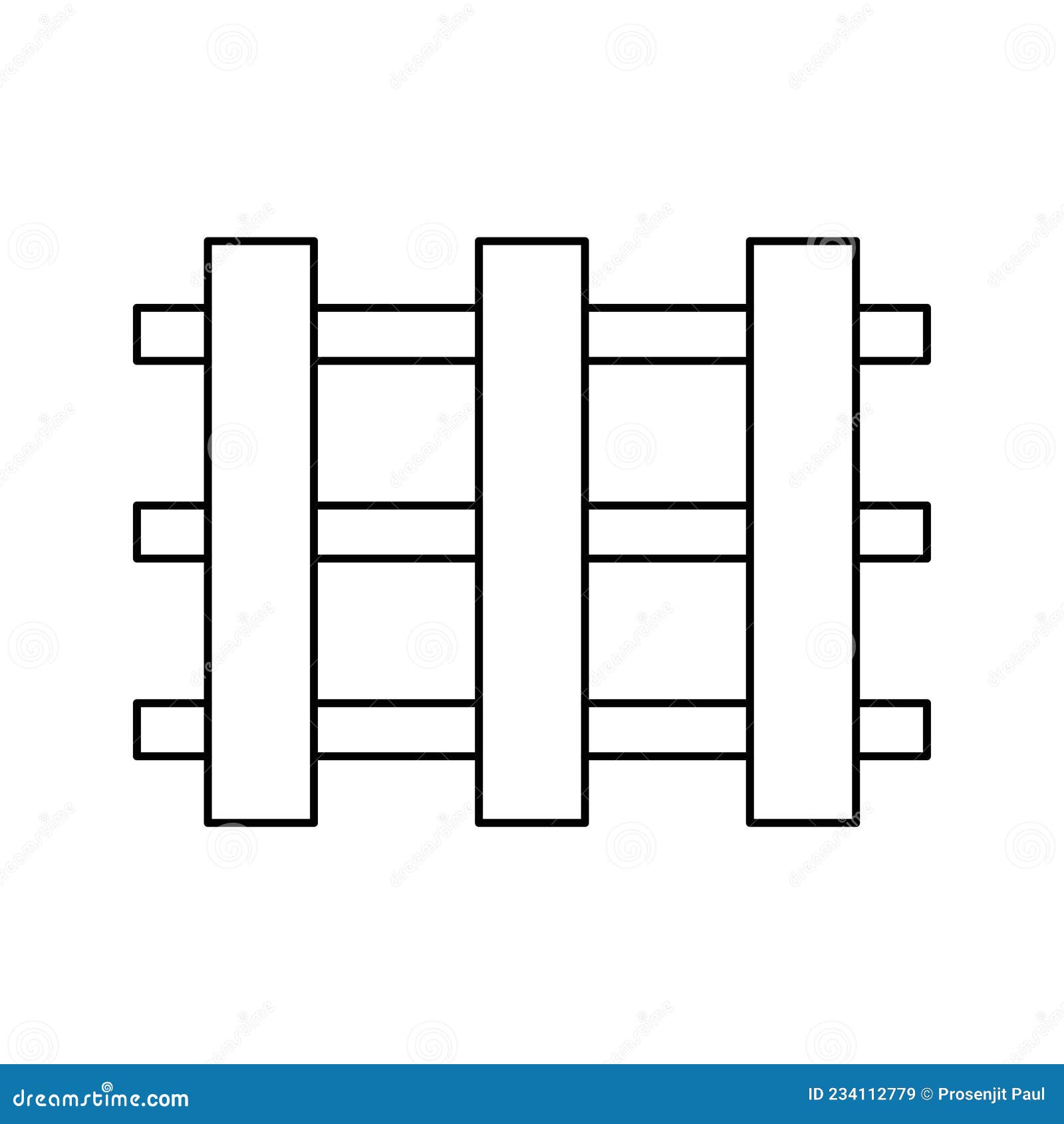 Garden Railing Fence Icon Vector Stock Vector - Illustration of shape ...