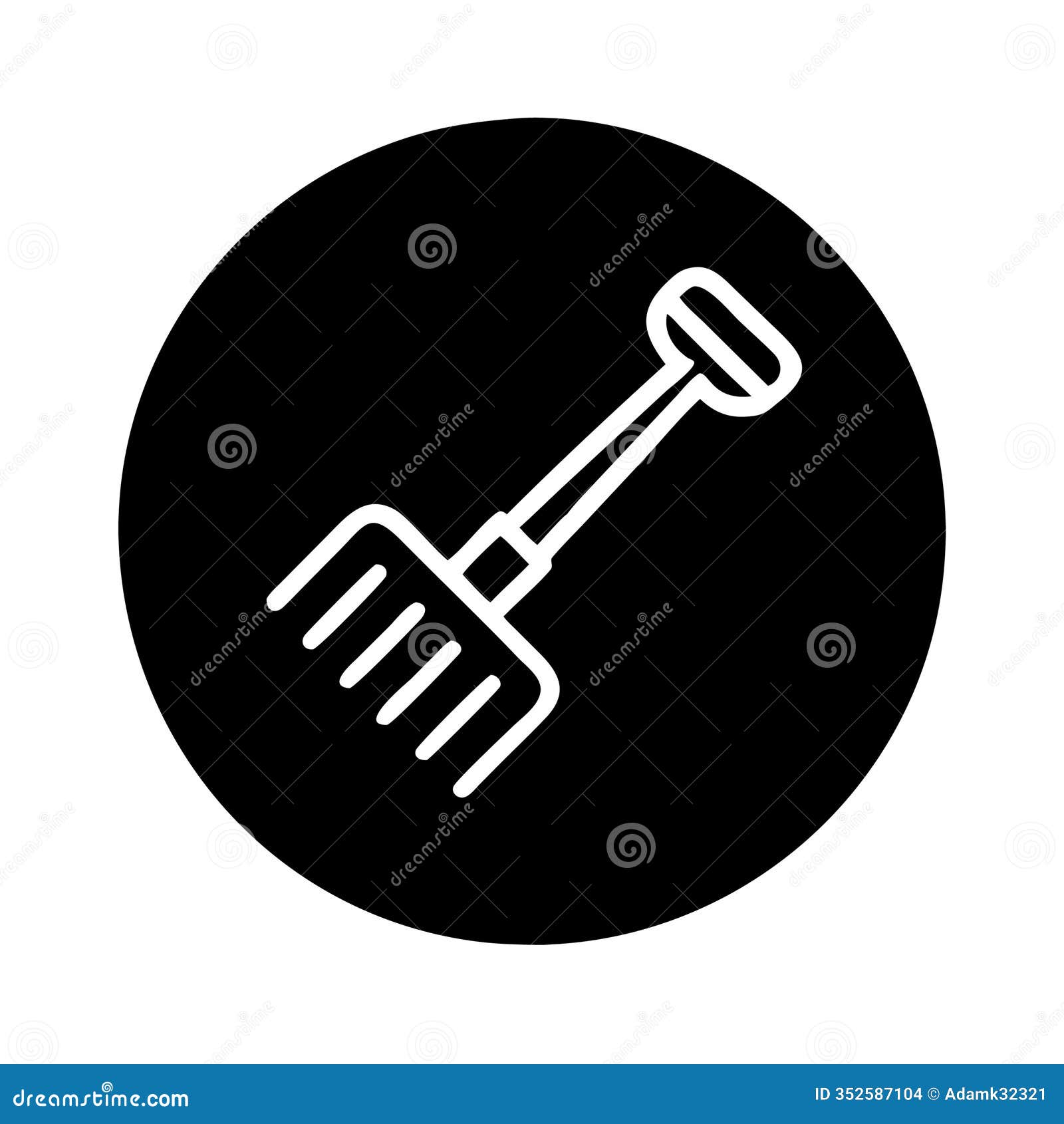 Garden Rake Symbol Vector Illustration for Design Projects and Tool Use ...