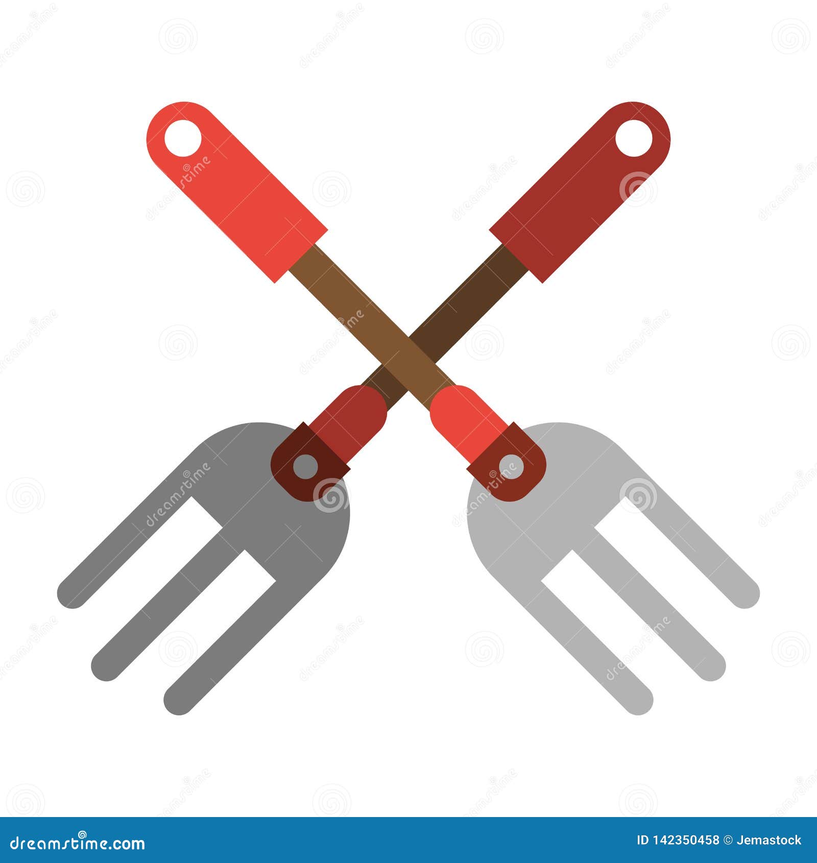 Crossed Rakes Vector | CartoonDealer.com #107188433