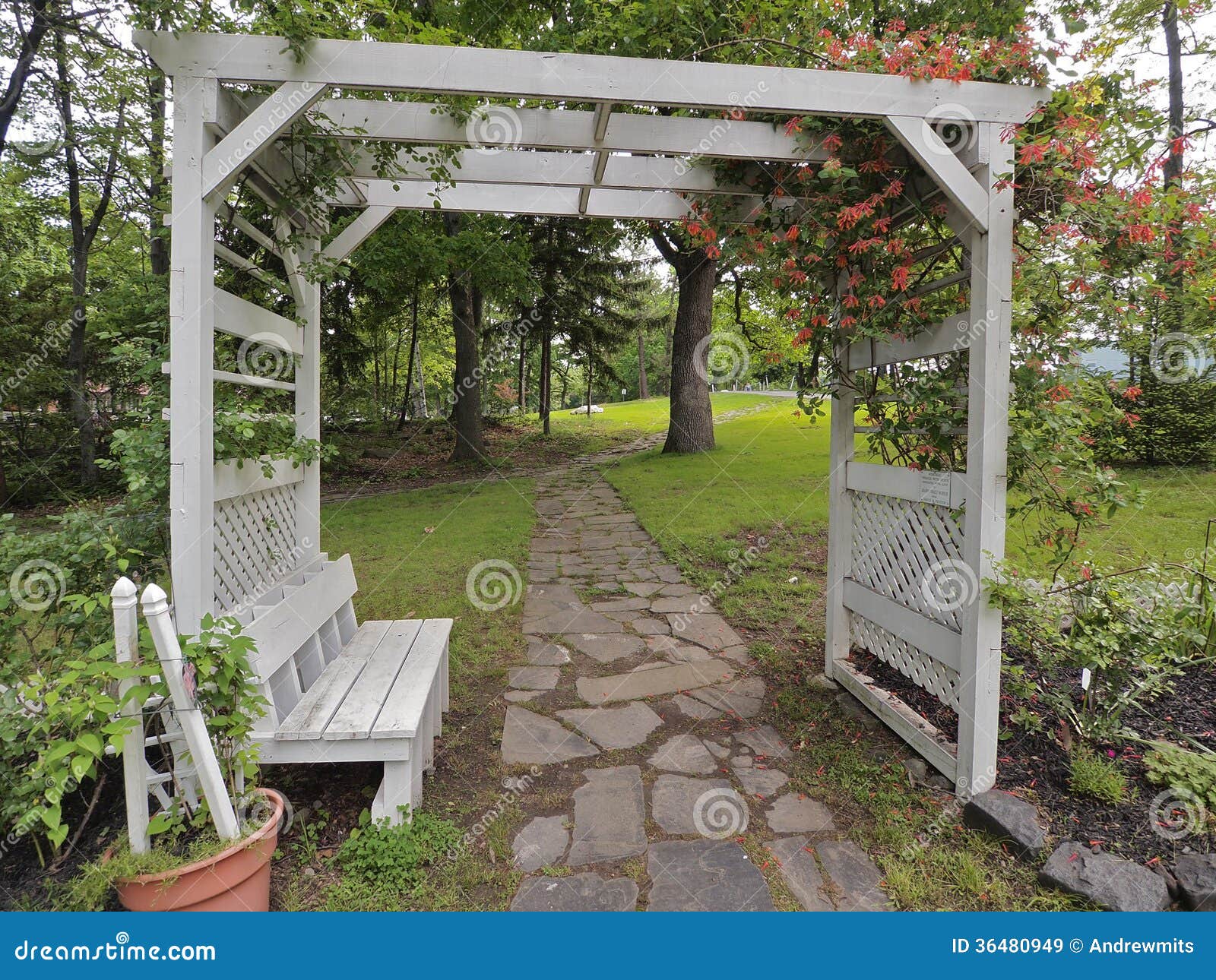 Garden Rest Area stock image. Image of yard, area, nature - 36480949