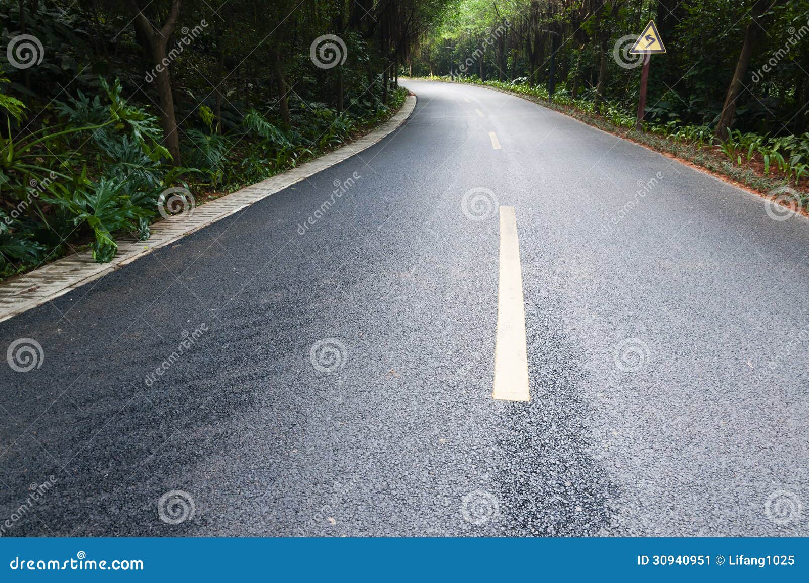Garden road stock image. Image of garden, pavement, green - 30940951