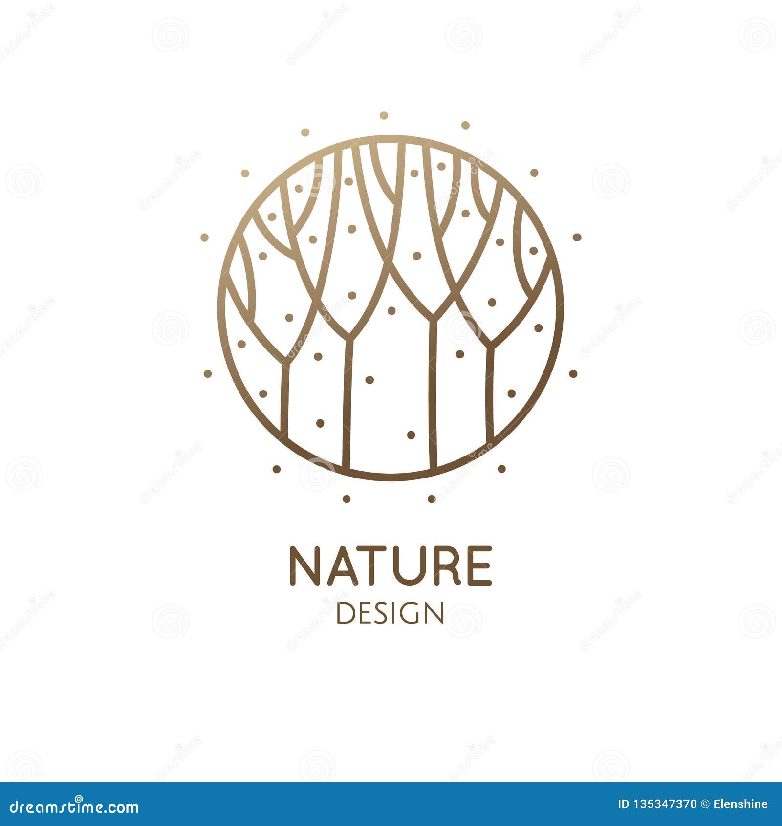Garden round emblem stock vector. Illustration of house - 135347370