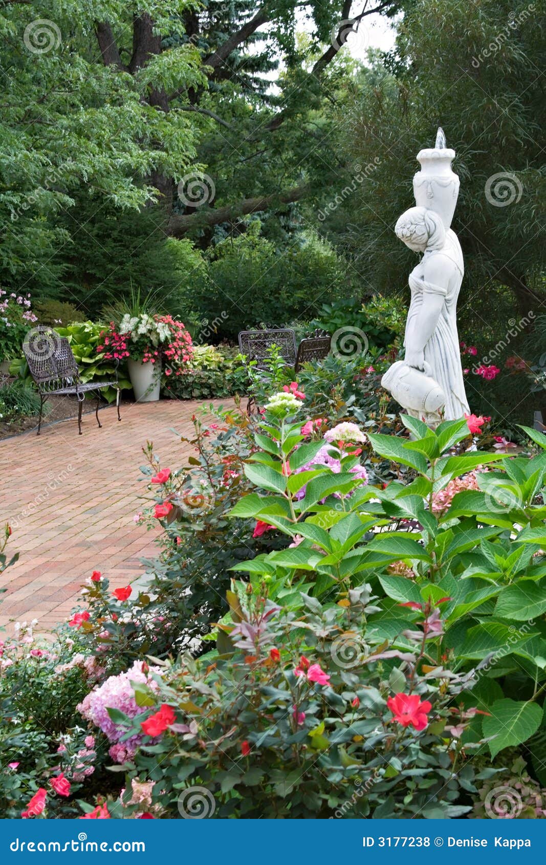 Garden Scene stock photo. Image of flowers, flora, peaceful - 3177238