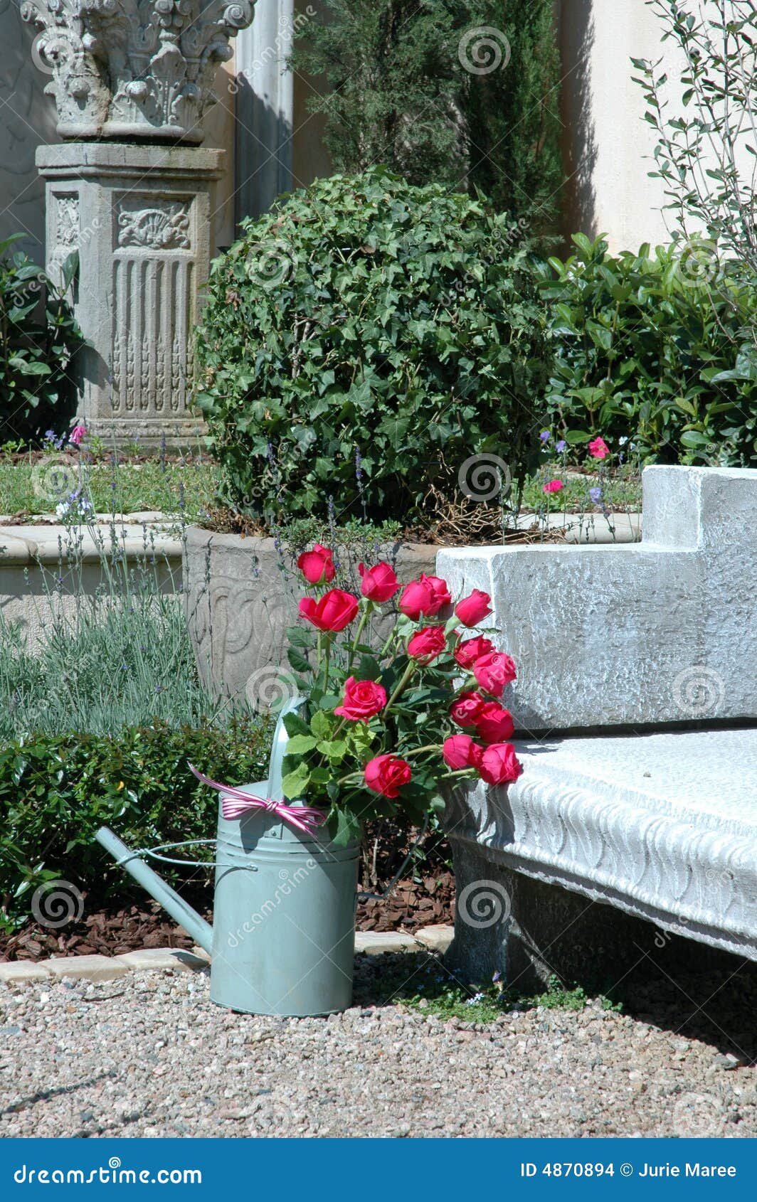 Garden Scene. stock photo. Image of idyllic, quiet, spring - 4870894