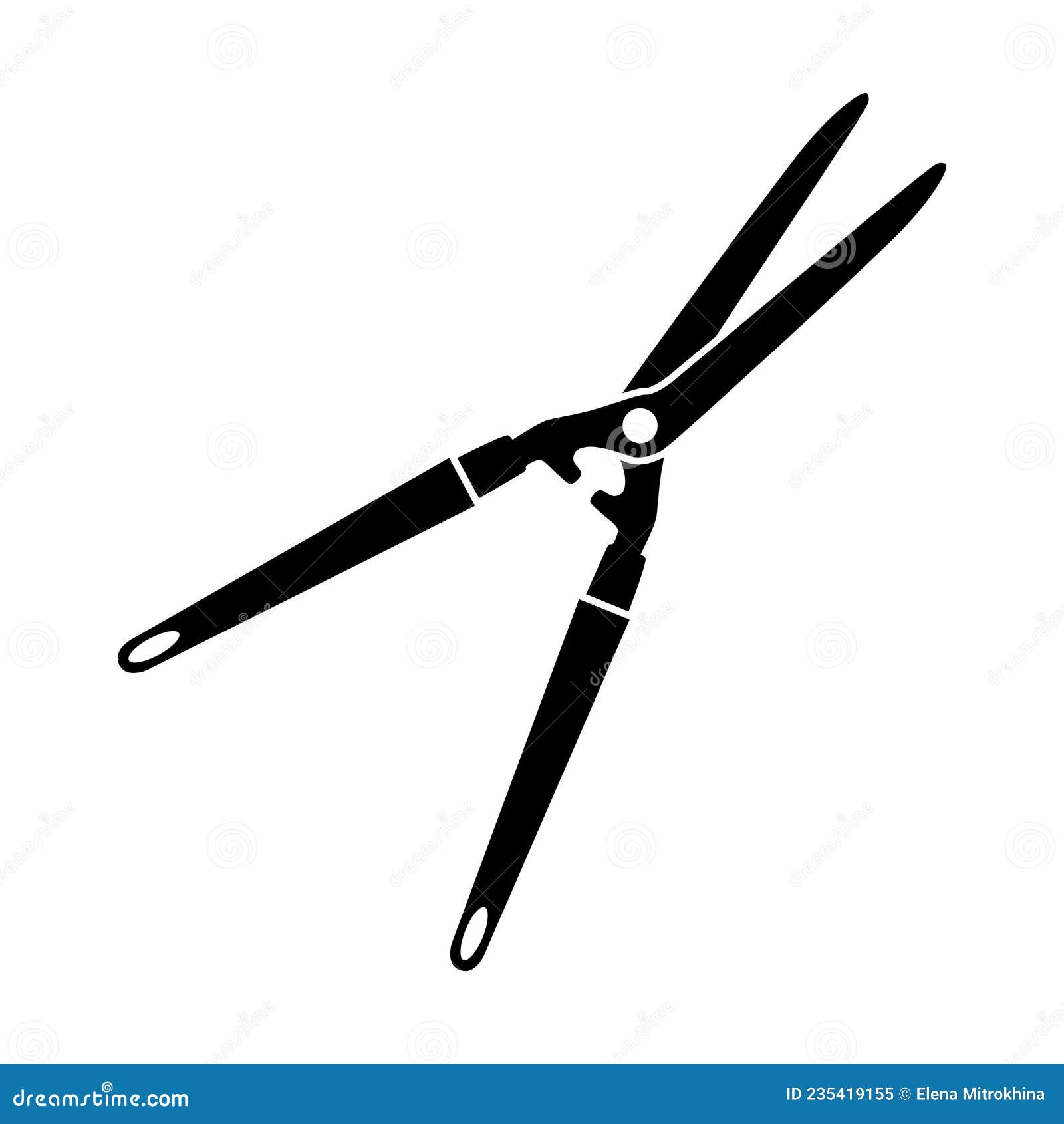 Garden Scissors Icon. a Tool for Trimming Bushes, Trees and Branches ...