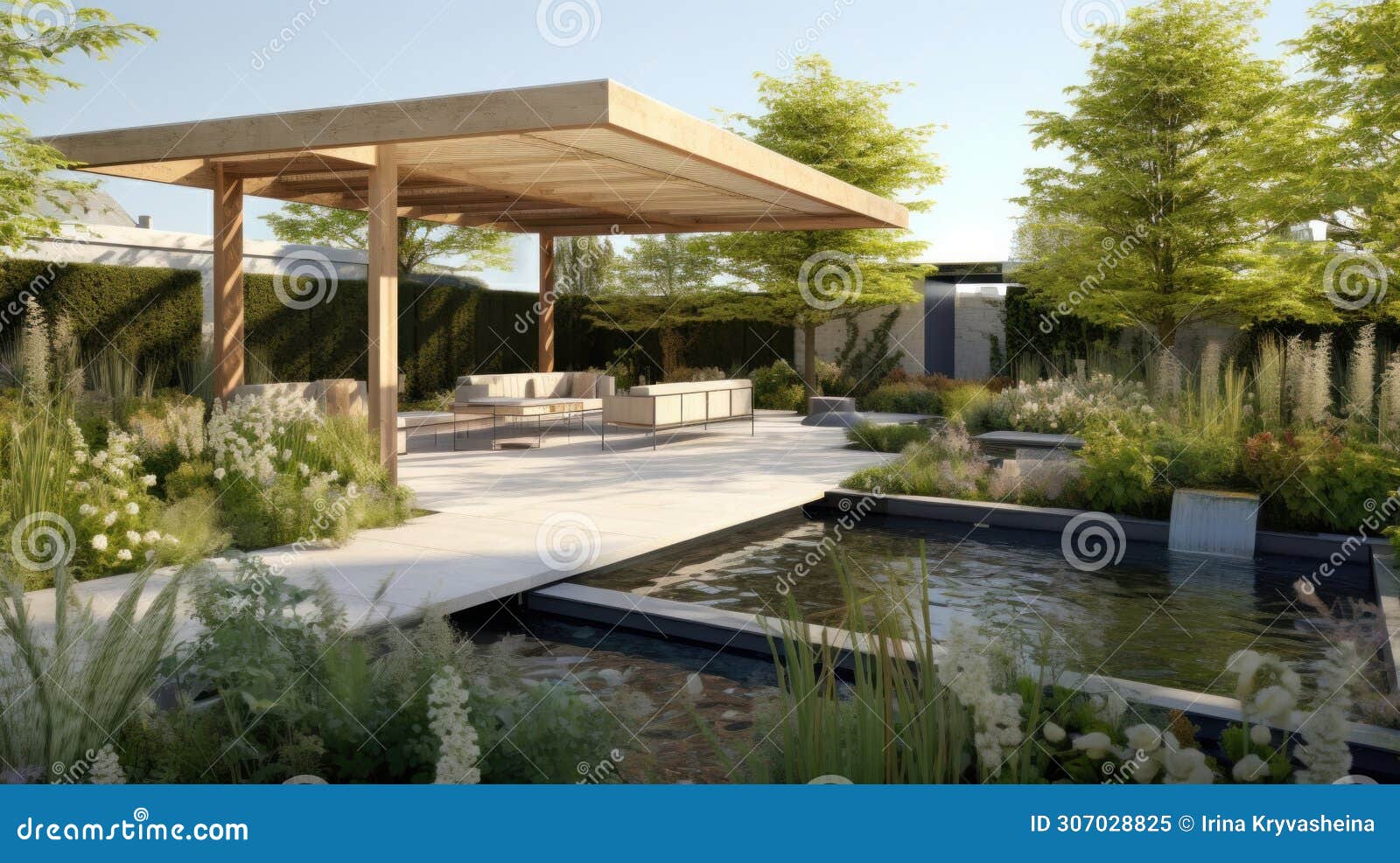 Garden that Seamlessly Integrates with the Surrounding Architecture ...