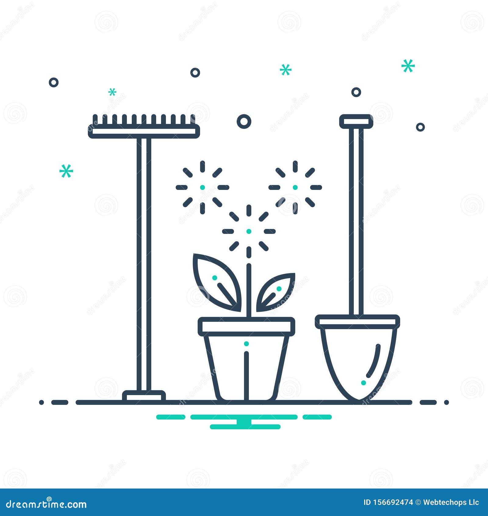 Black Mix Icon for Garden Service, Services and Home Stock Illustration ...
