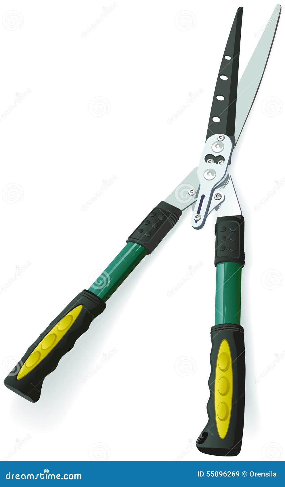 Garden Shears with Green Handles. Averruncator Stock Vector ...