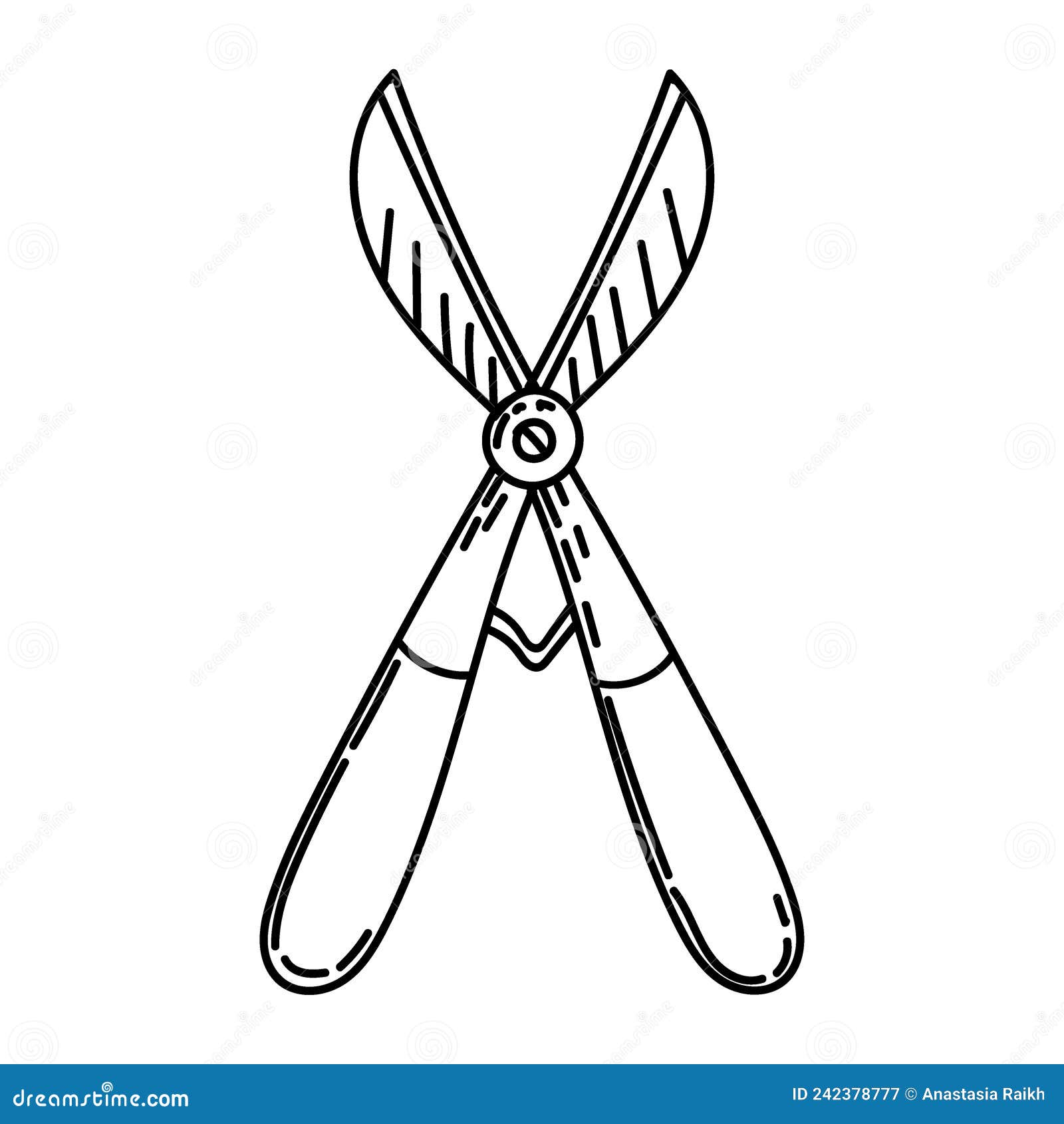 Garden Shears, Pruning Shears, Hand-drawn Doodle-style Element. Tool ...