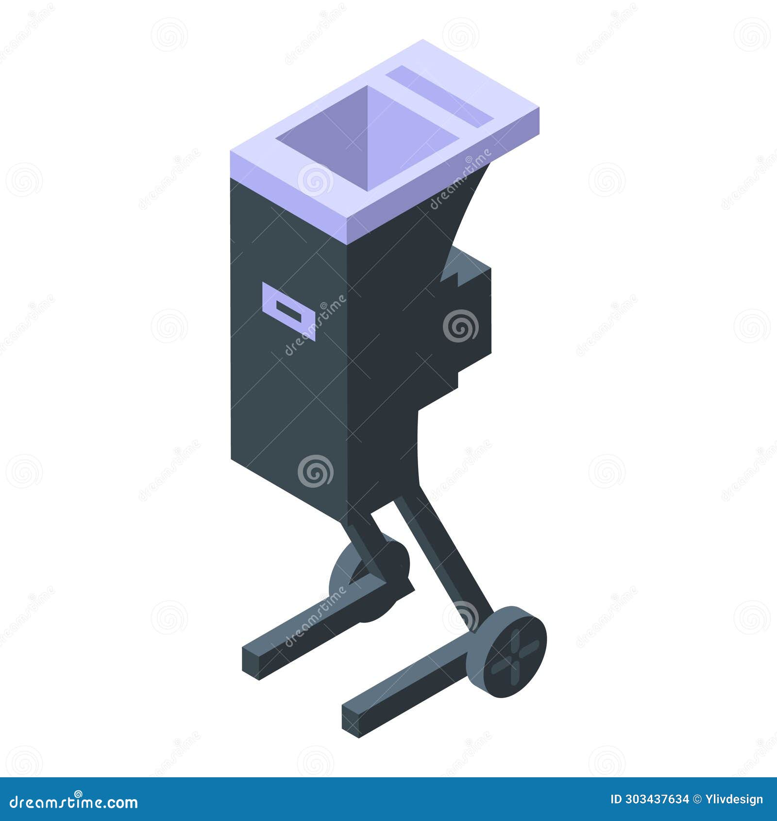 Garden Shredder Icon Isometric Vector. Tree Wood Work Stock ...