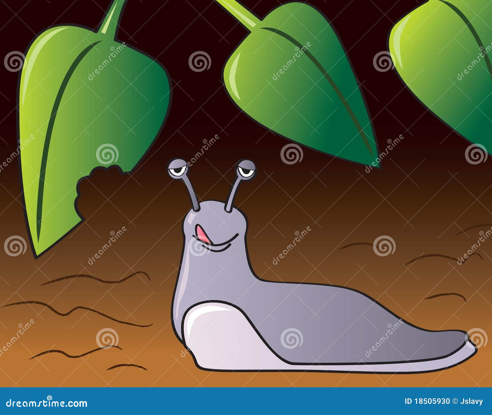 Garden Slug stock vector. Illustration of gastropod, garden - 18505930