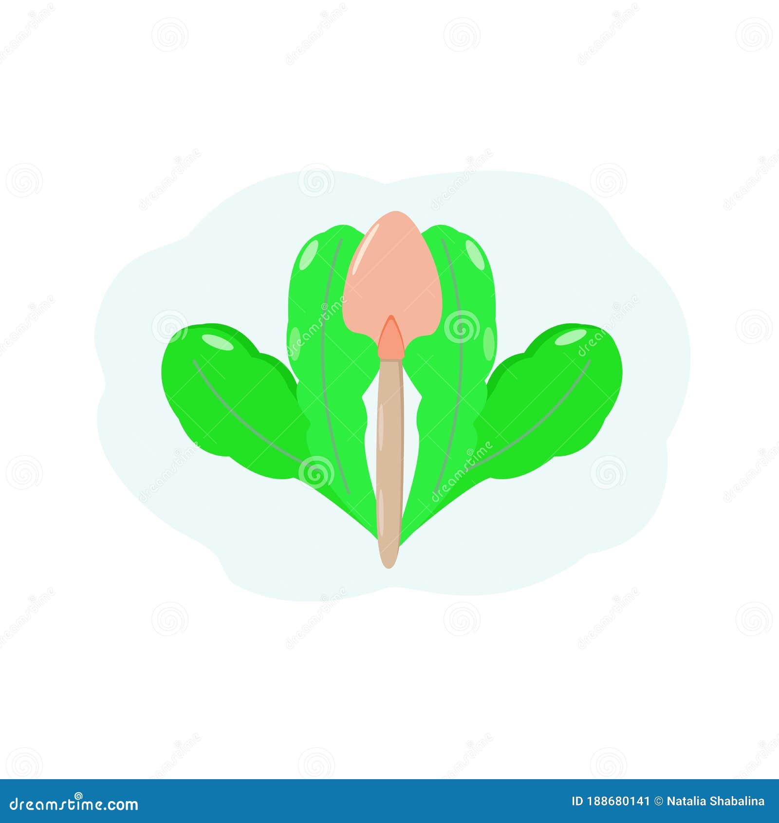 Garden Spade For The Garden On A Background Of Green Leaves Stock Photo ...