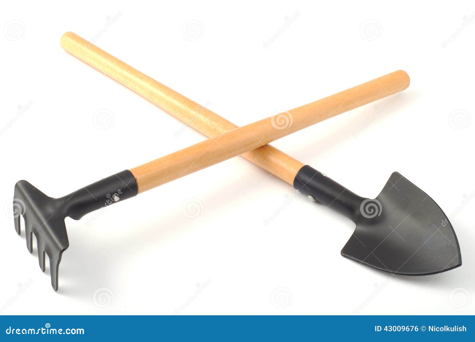 Garden Spade and Rake Separately Stock Photo - Image of white, plant ...