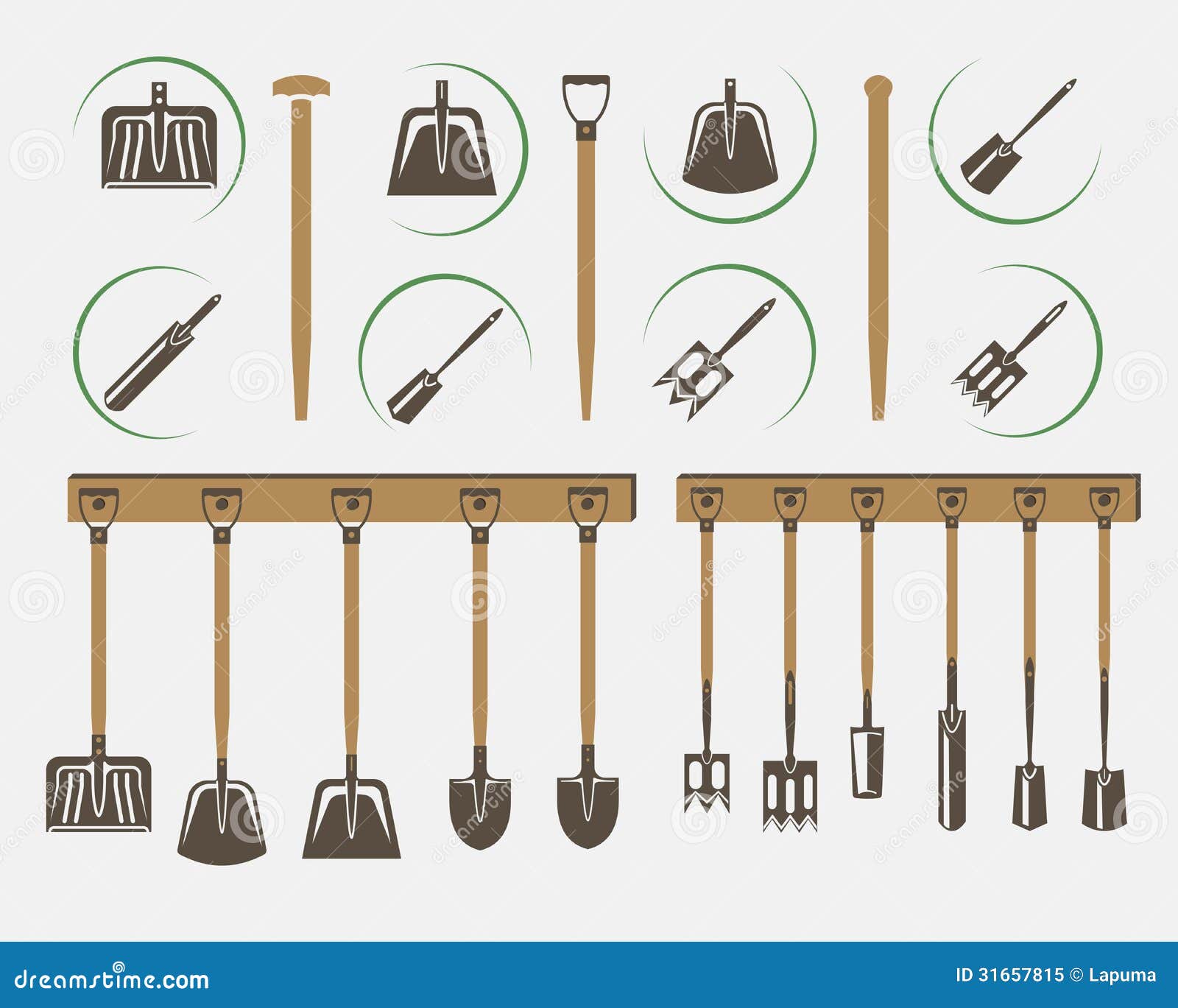Garden spade stock vector. Illustration of graphic, doodle - 31657815