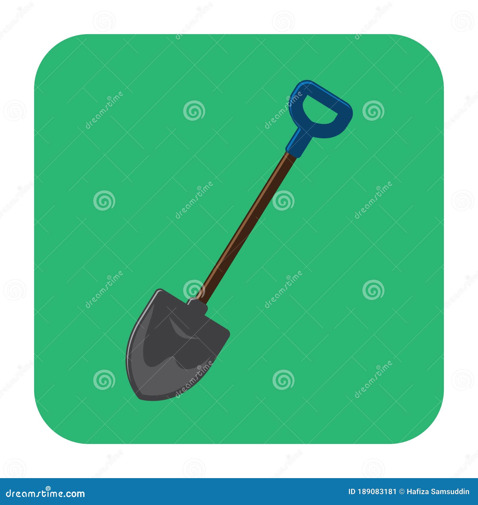 Garden Spade. Vector Illustration Decorative Design Stock Vector ...