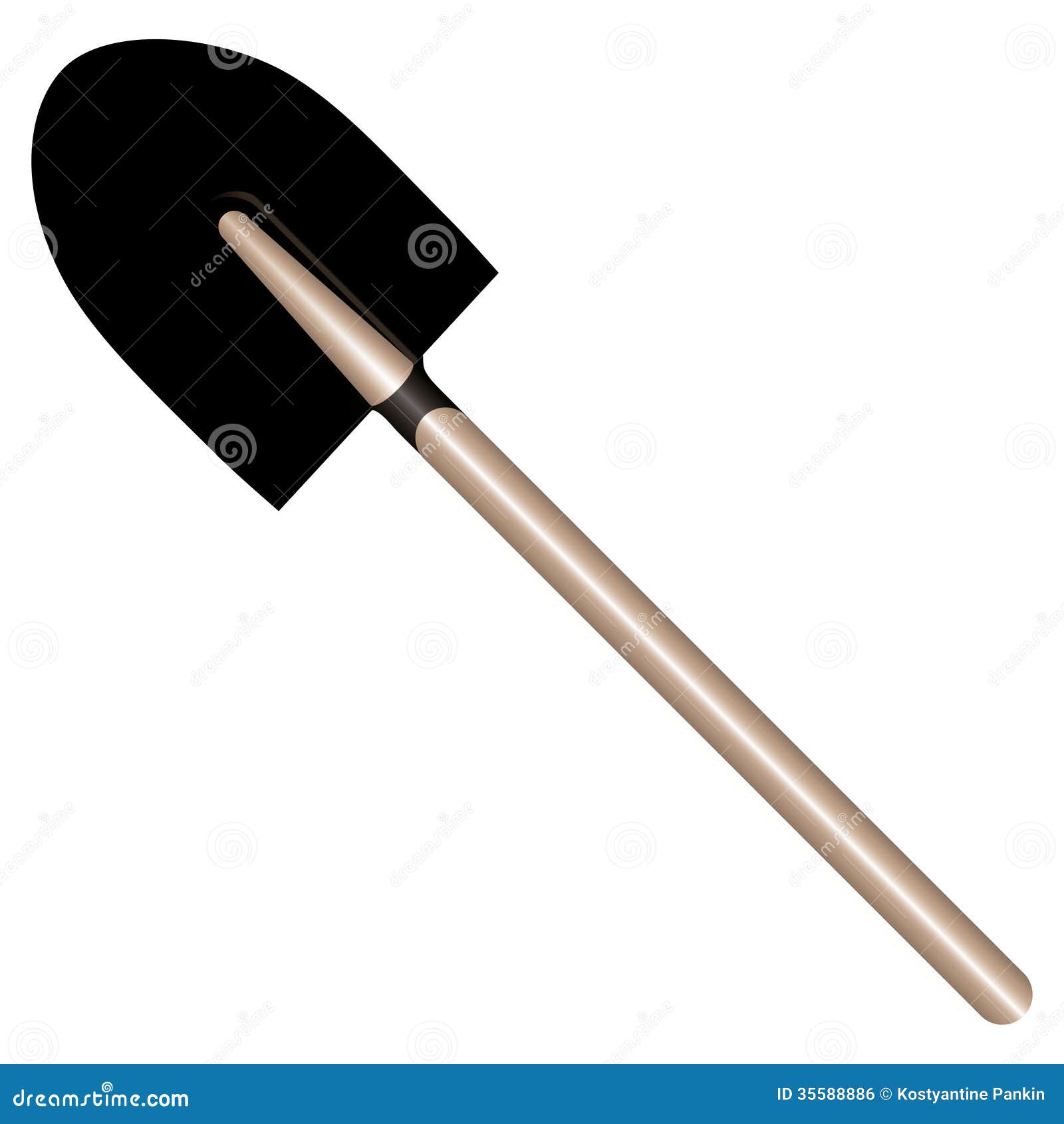 Garden spade stock vector. Illustration of farm, agricultural - 35588886