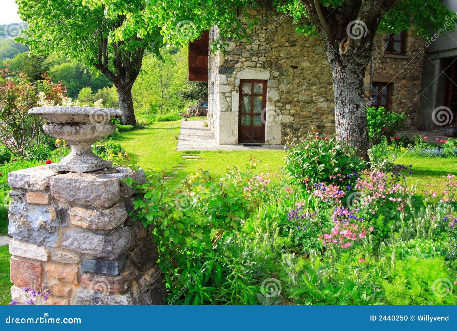 Garden at spring season stock photo. Image of european - 2440250