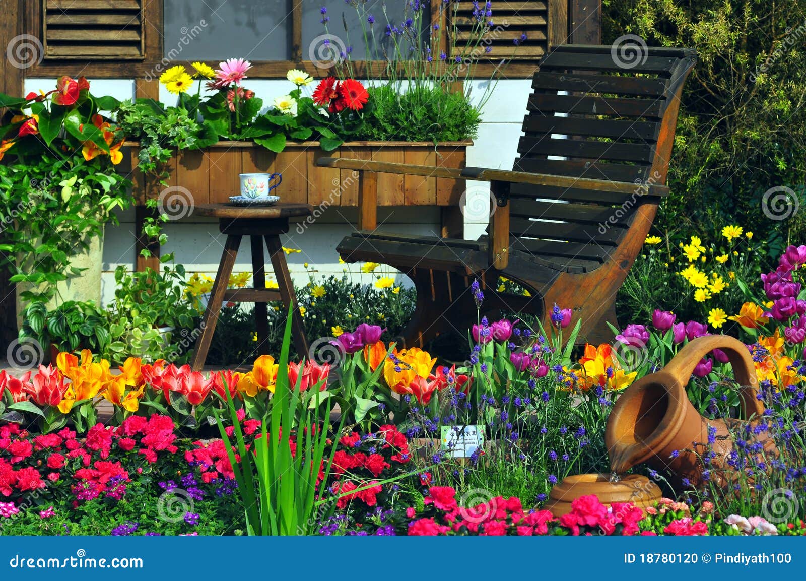 Garden still Life stock photo. Image of relaxing, glass - 18780120