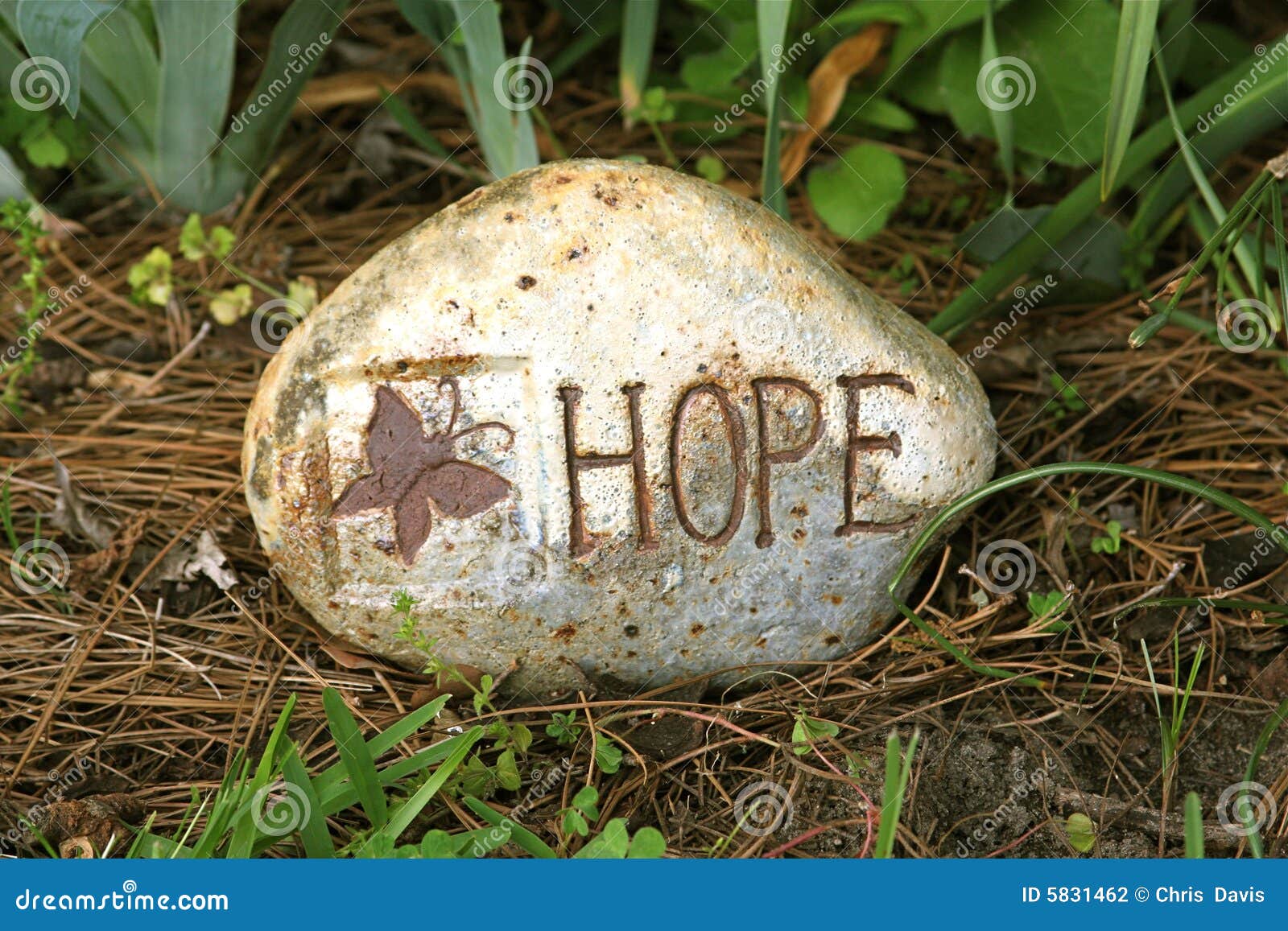 Garden stone stock photo. Image of garden, message, text - 5831462