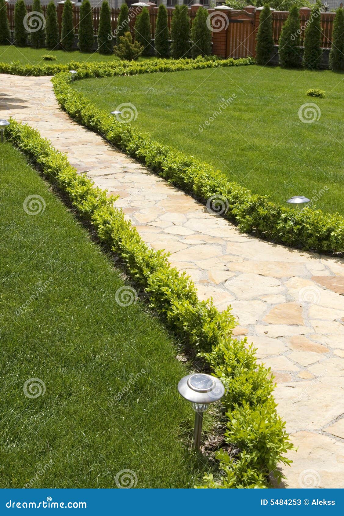 Garden stone path stock image. Image of slab, pathway - 5484253