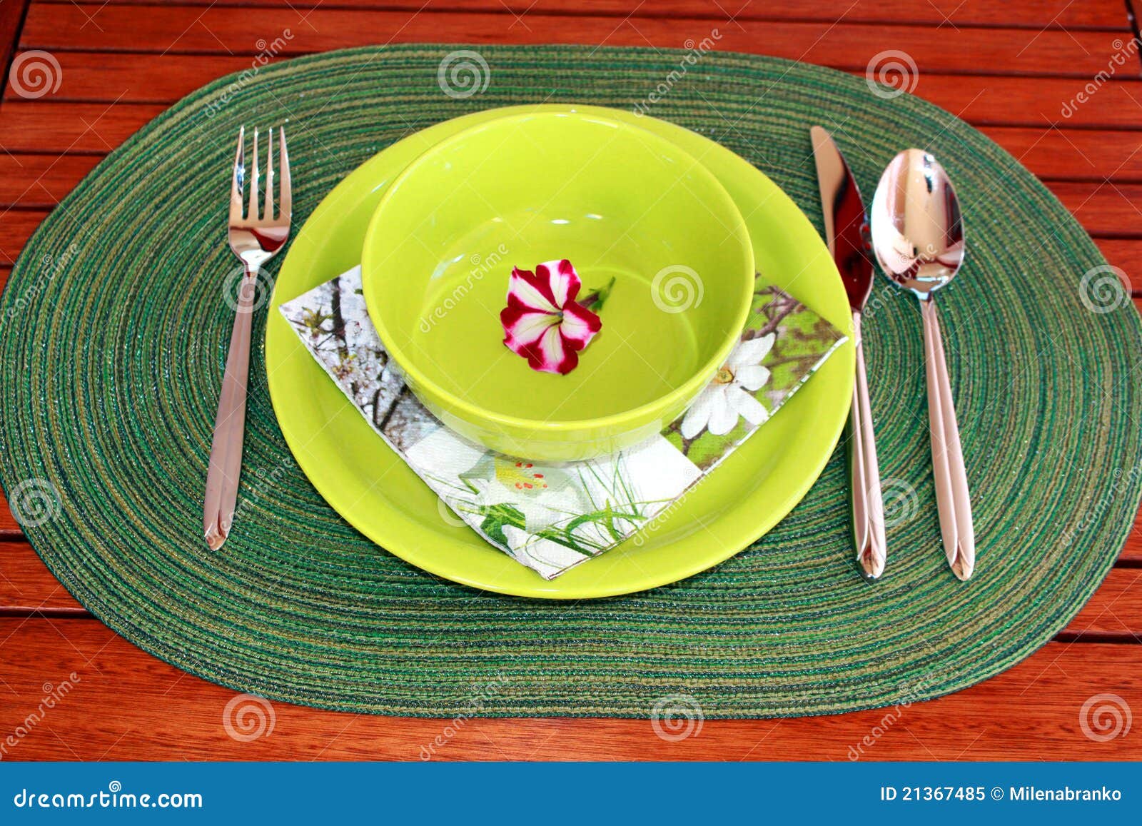 Garden table set for lunch stock image. Image of decoration - 21367485