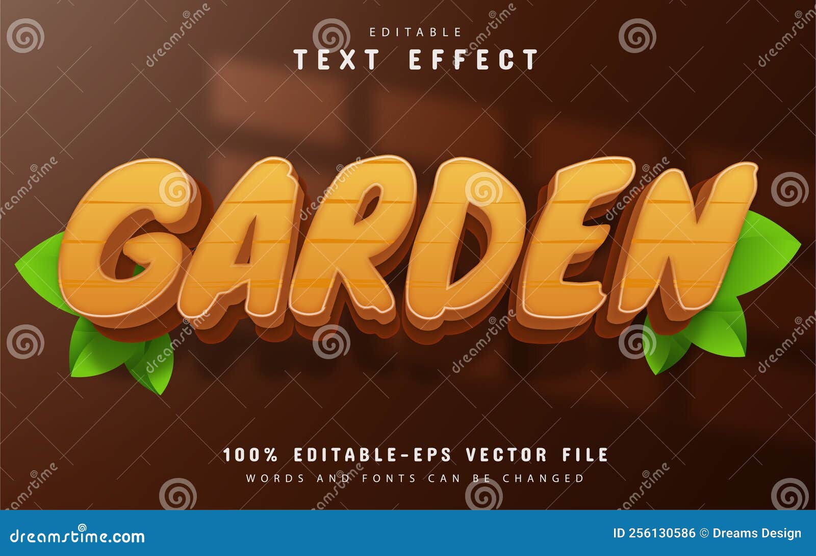 Garden Text Effect Editable Stock Vector - Illustration of isolated ...