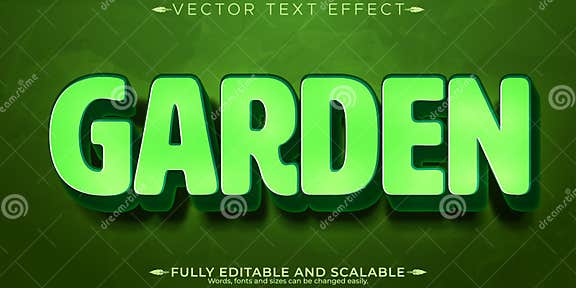 Garden Text Effect, Editable Yard and Green Customizable Font Style ...