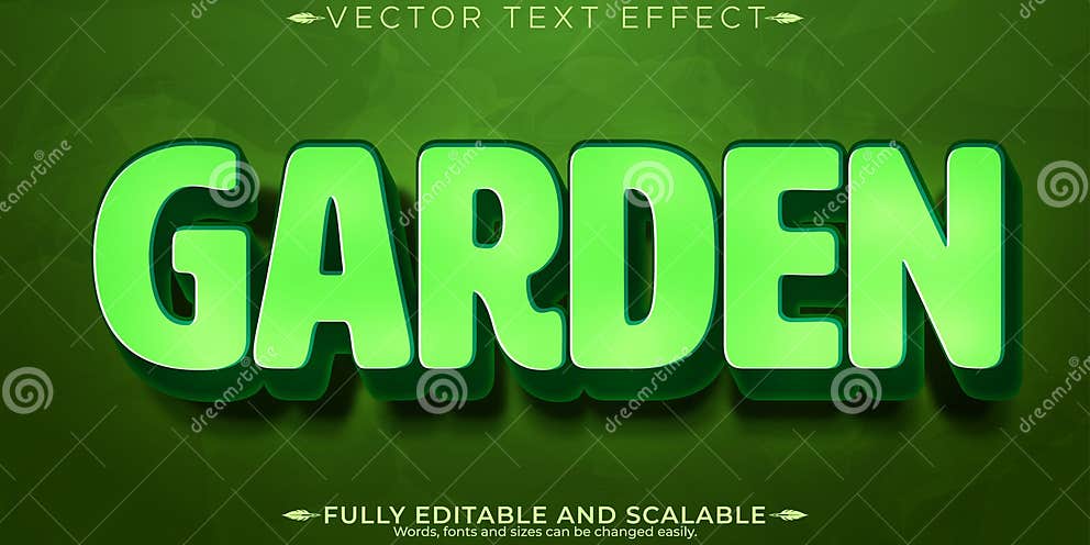 Garden Text Effect, Editable Yard and Green Customizable Font Style ...