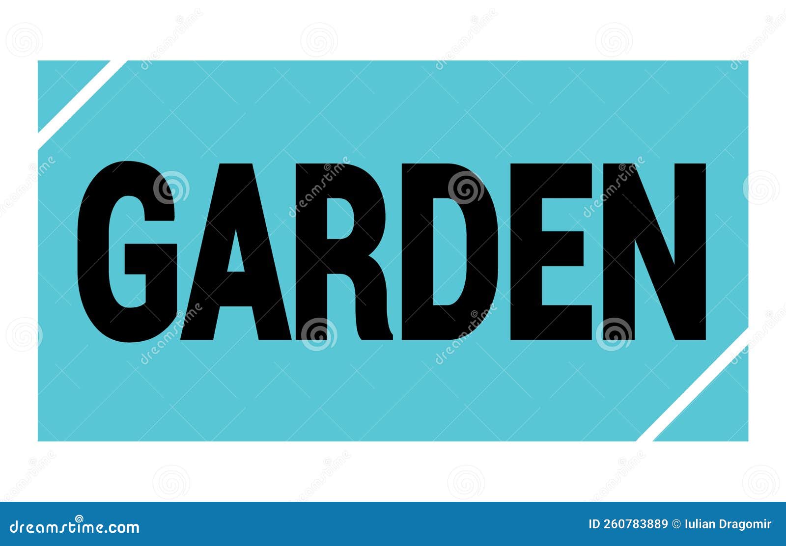 GARDEN Text Written on Blue-black Stamp Sign Stock Illustration ...