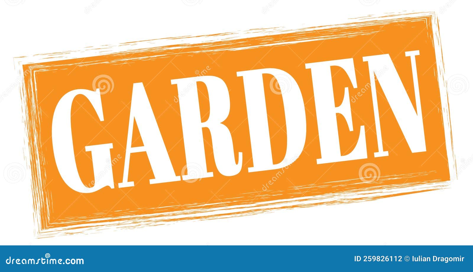 GARDEN Text Written on Orange Stamp Sign Stock Illustration ...