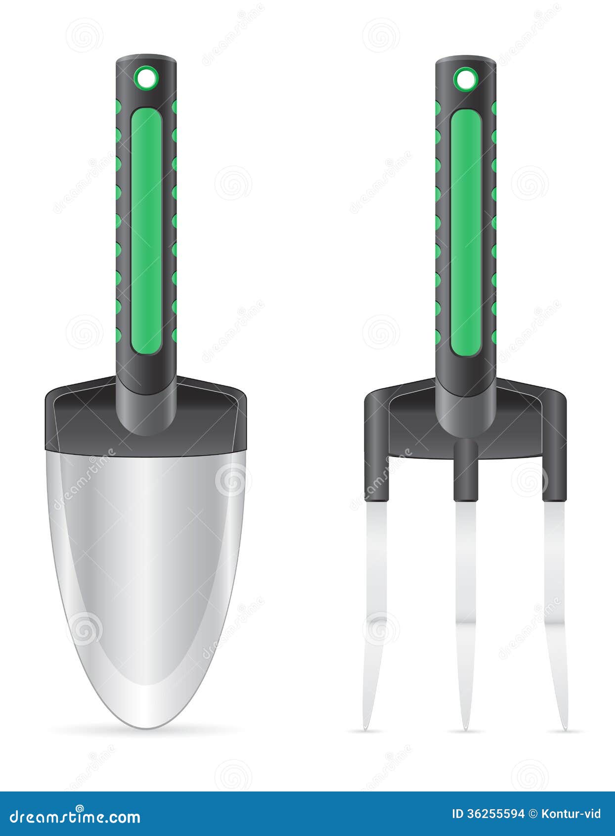 Garden Tool Small Shovel and Rake Vector Illustrat Stock Vector ...