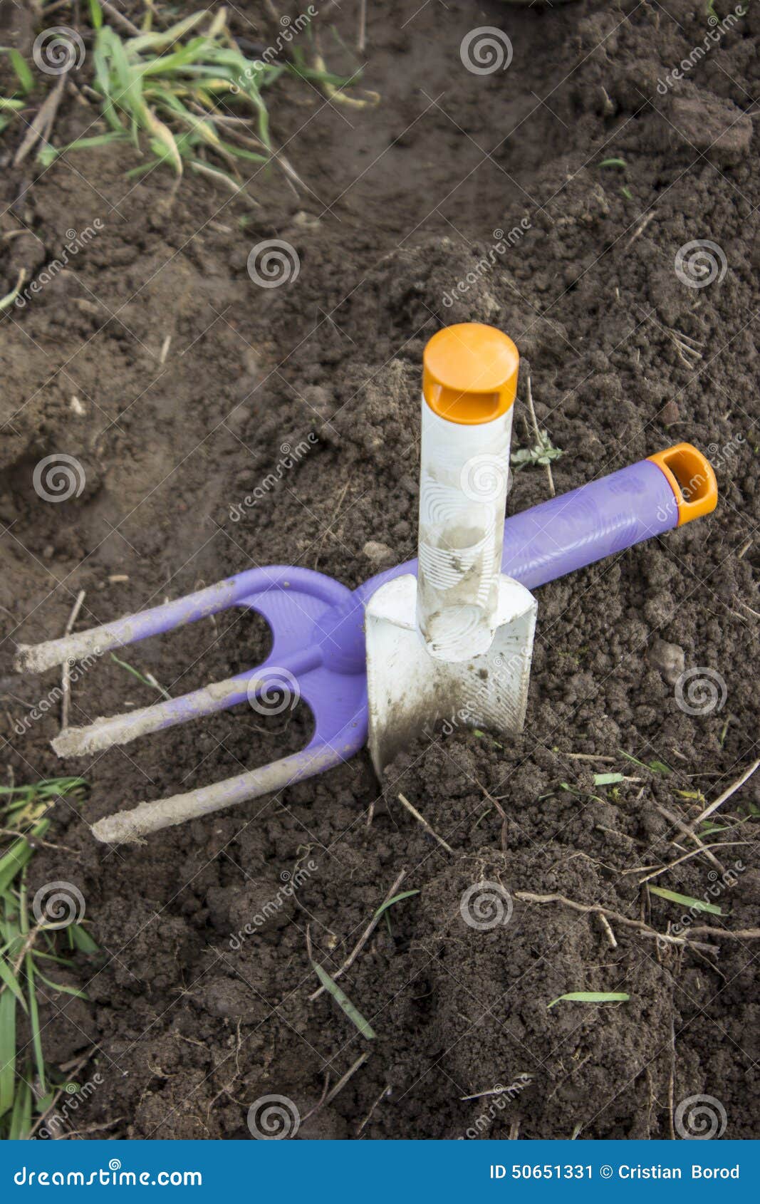 Garden Tools Dirty on the Ground Stock Image - Image of outside, nature ...