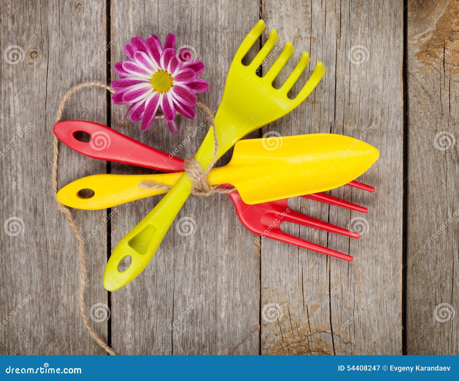 Garden tools with flower stock image. Image of shovel - 54408247