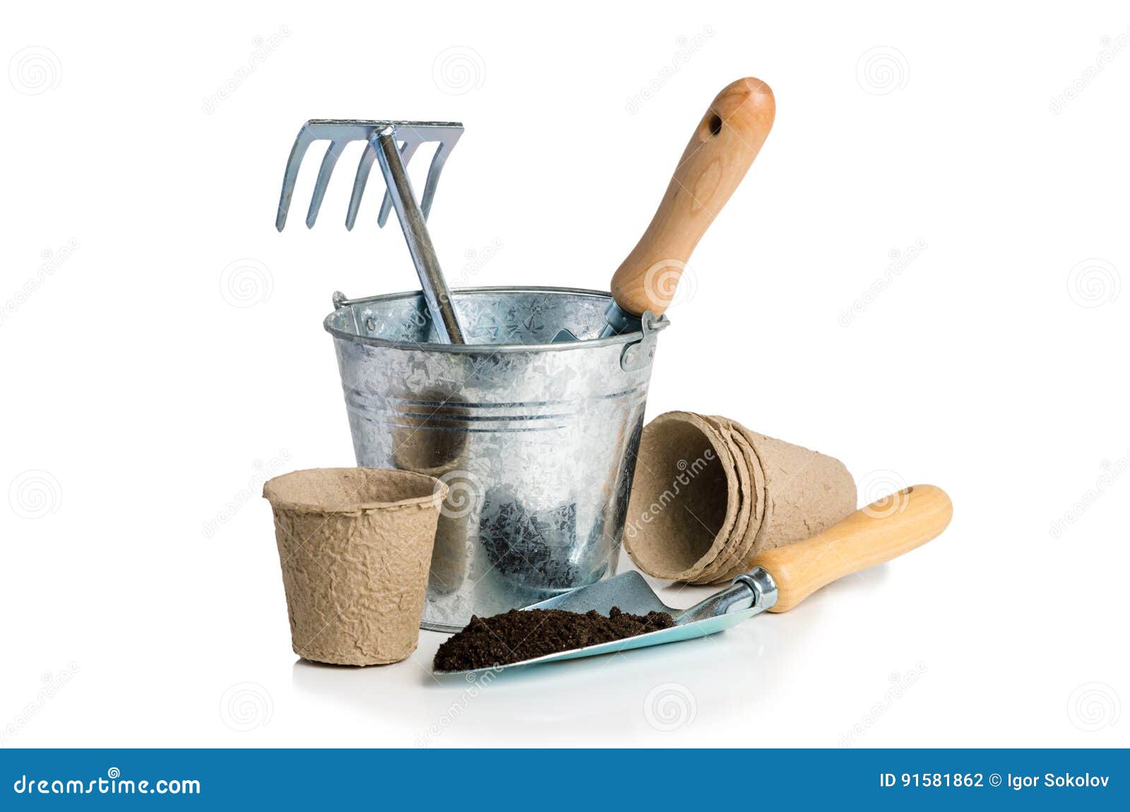 Garden tools for planting stock photo. Image of rural - 91581862