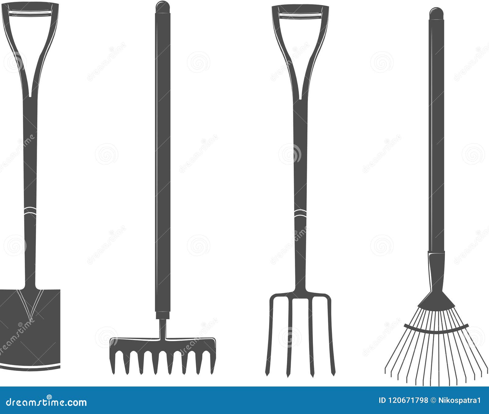 Garden Tools Selection Set S for Your Design or Logo Stock Illustration ...