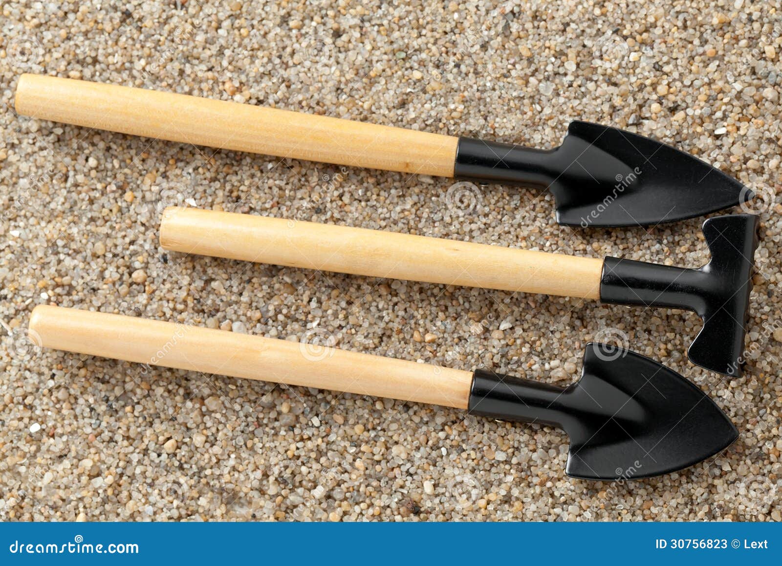 Garden tools on soil. stock image. Image of work, sand - 30756823