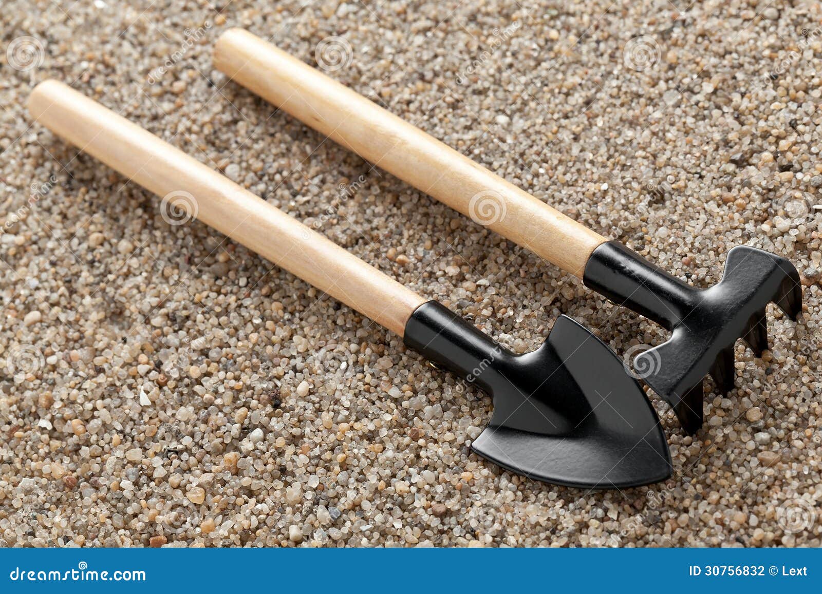 Garden tools on soil. stock photo. Image of scoop, wood - 30756832