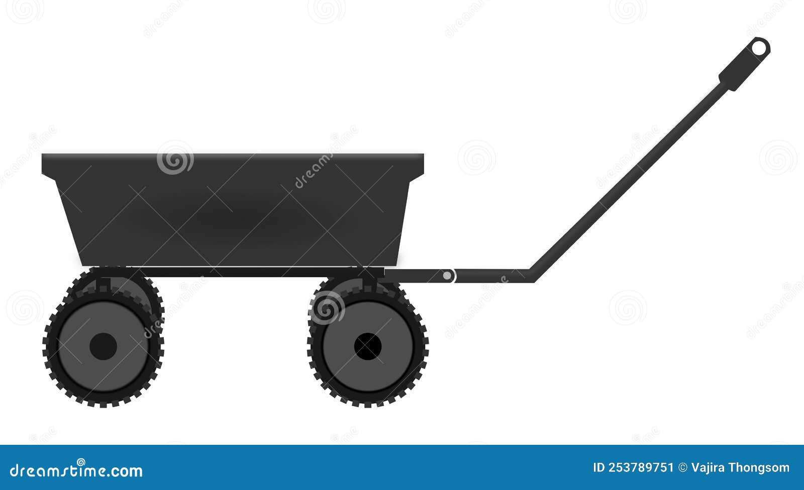 The Garden Trolley with Monotone Black Vector Stock Vector ...