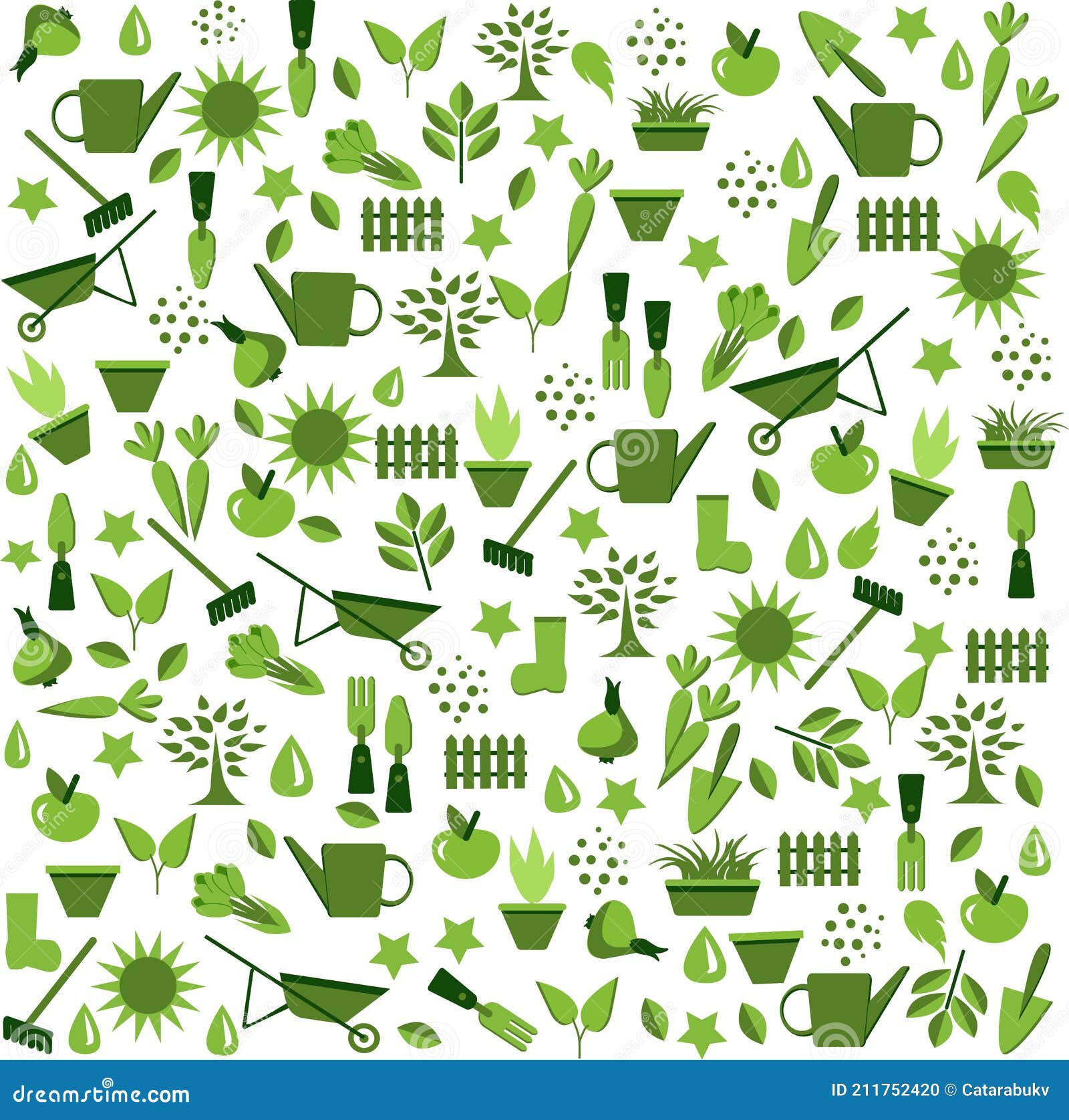 Garden and Vegetable Garden.Spring Planting.a Pattern Featuring ...
