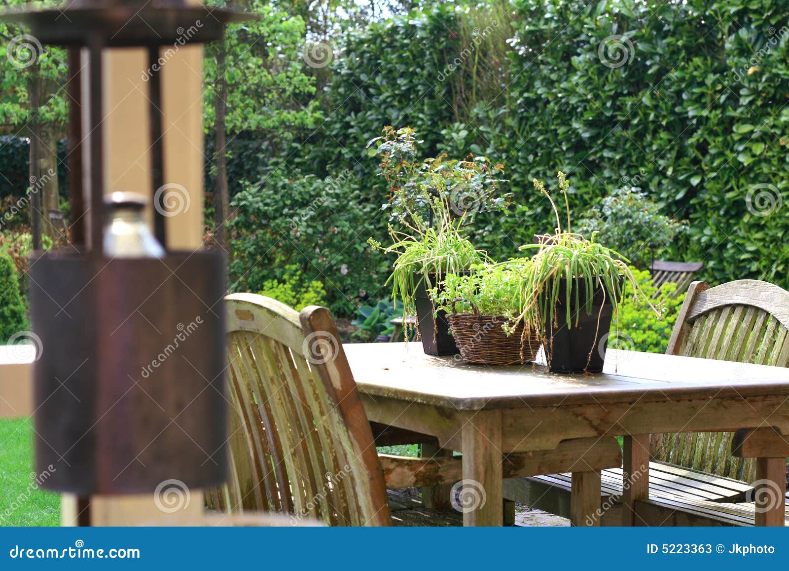 Garden view stock image. Image of terrace, yard, backyard - 5223363
