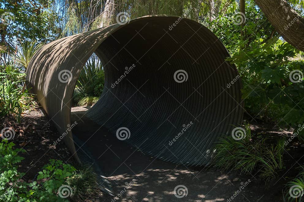 Garden Walkway through a Culvert Stock Image - Image of architecture ...