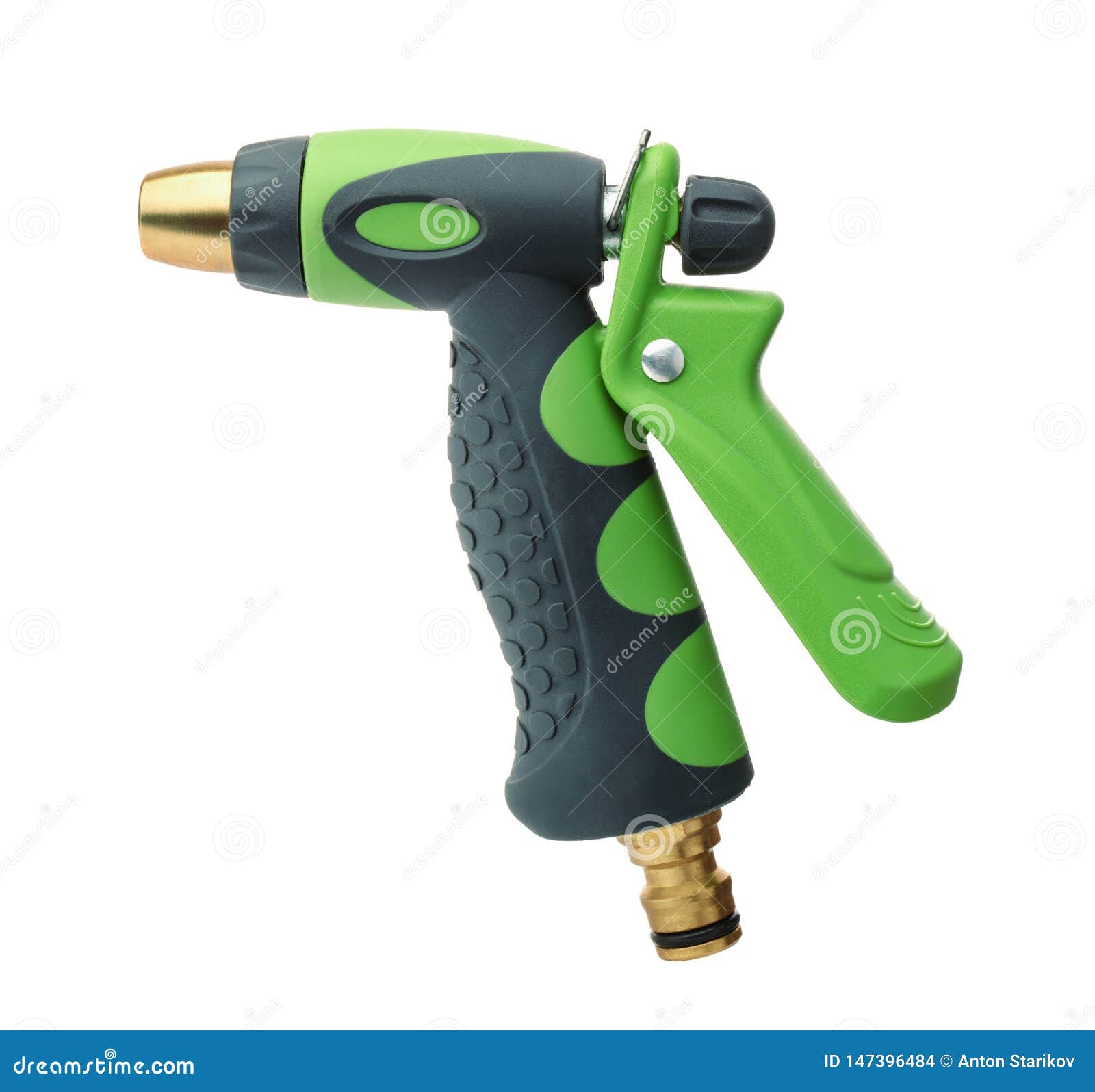 Garden water spray gun stock photo. Image of irrigate - 147396484