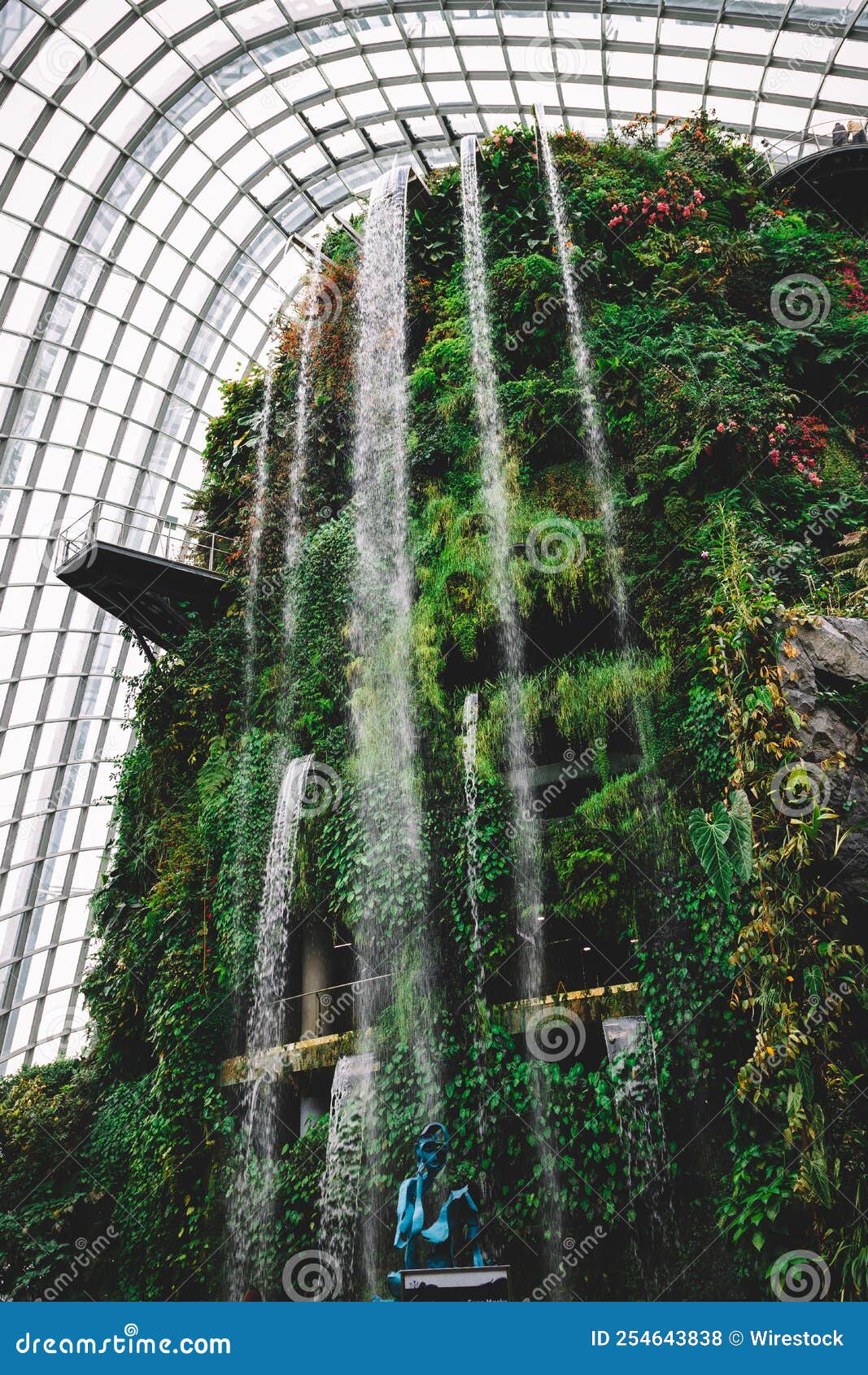 Garden with Waterfalls by the Bay Stock Photo - Image of rock, tree ...