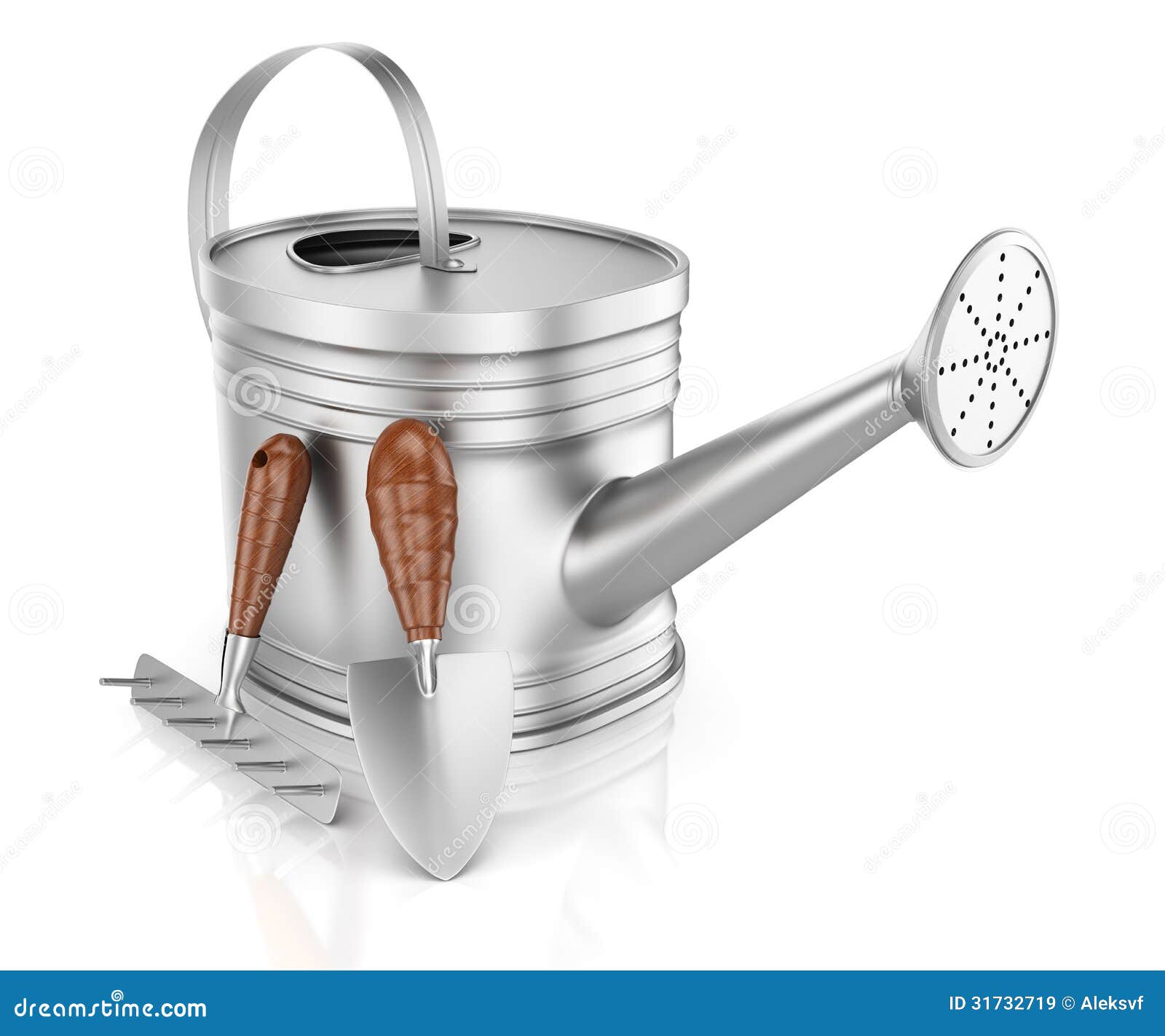 Garden Watering Can and Tools Stock Illustration - Illustration of ...