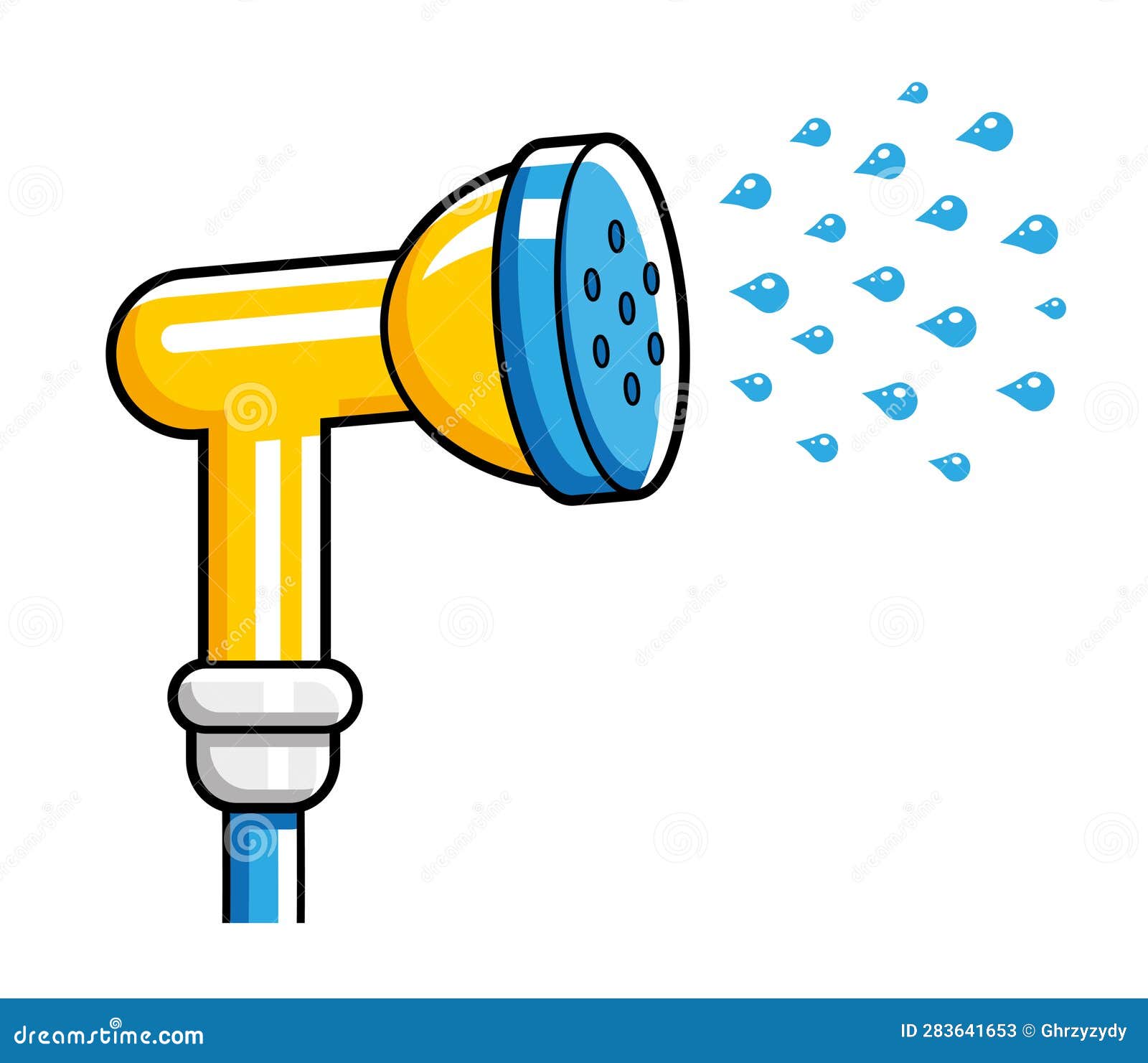 Garden Watering Hose Nozzle Stock Vector - Illustration of nozzle ...