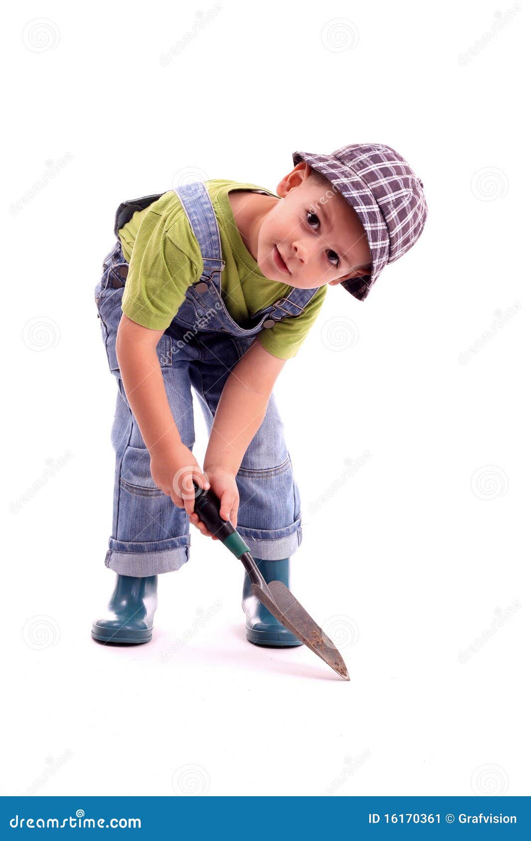 Gardener boy stock image. Image of work, garden, plant - 16170361