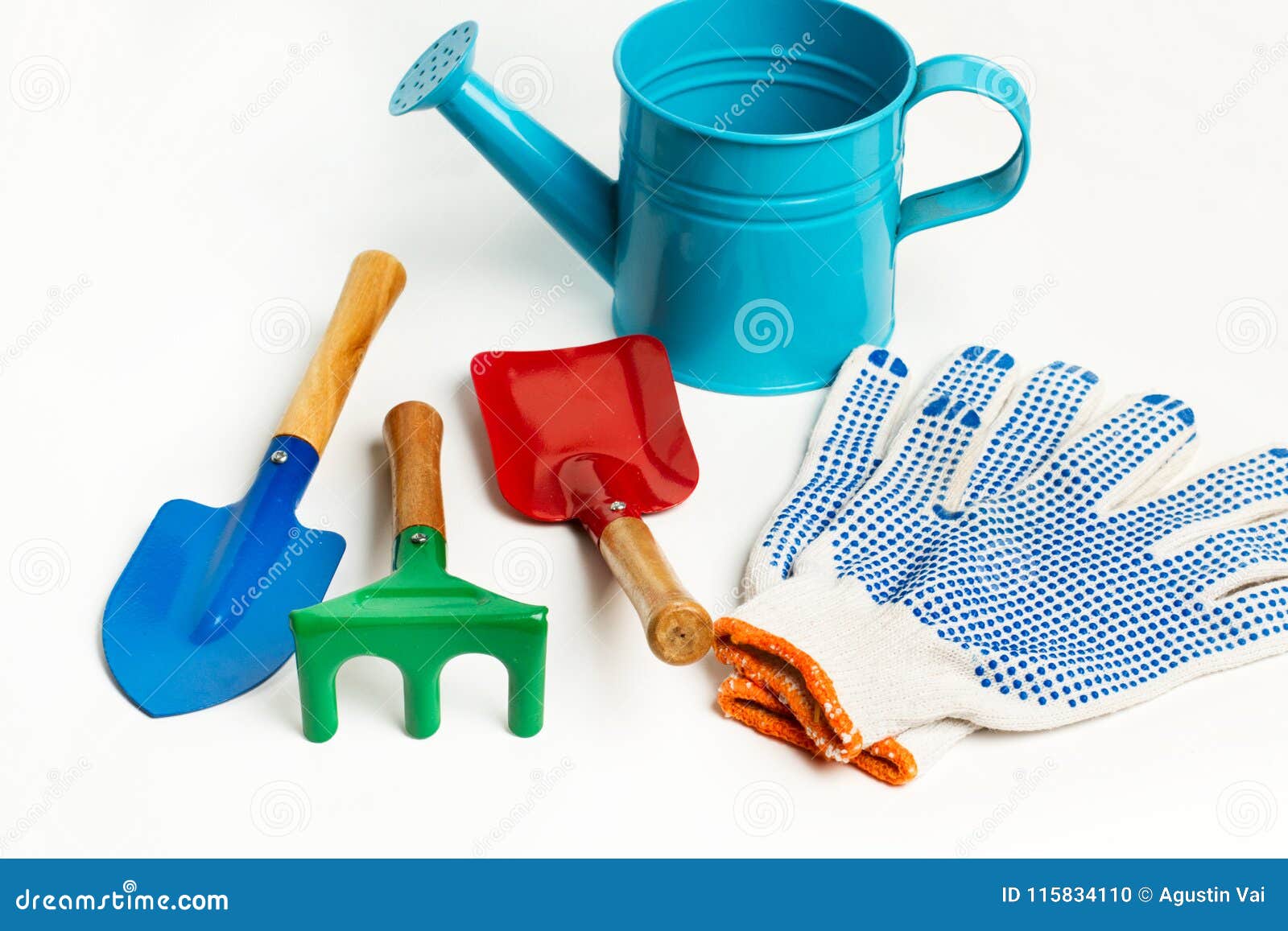 Gardener colored tools stock photo. Image of rake, garden - 115834110