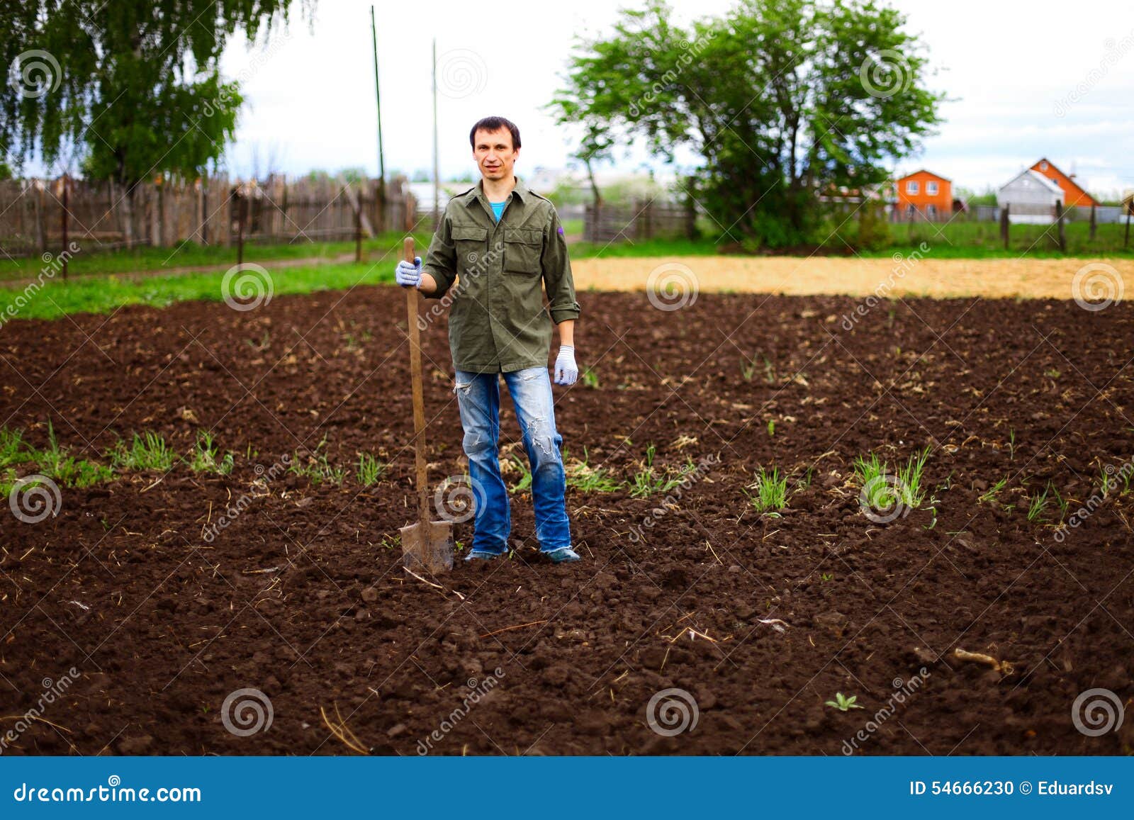Gardener happy. stock photo. Image of lifestyle, farm - 54666230