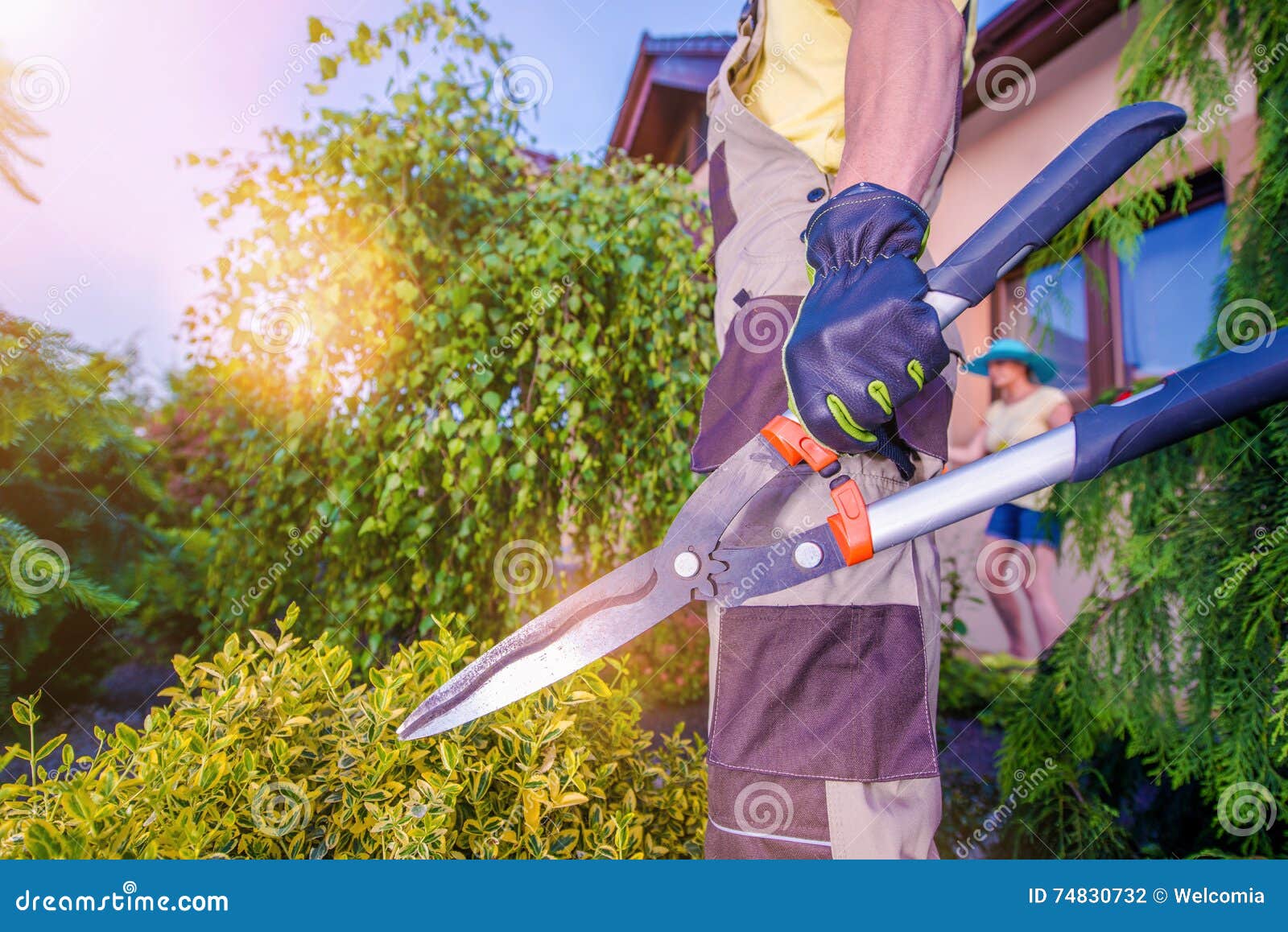 Gardener Ready for Garden Work Stock Photo - Image of smiling ...